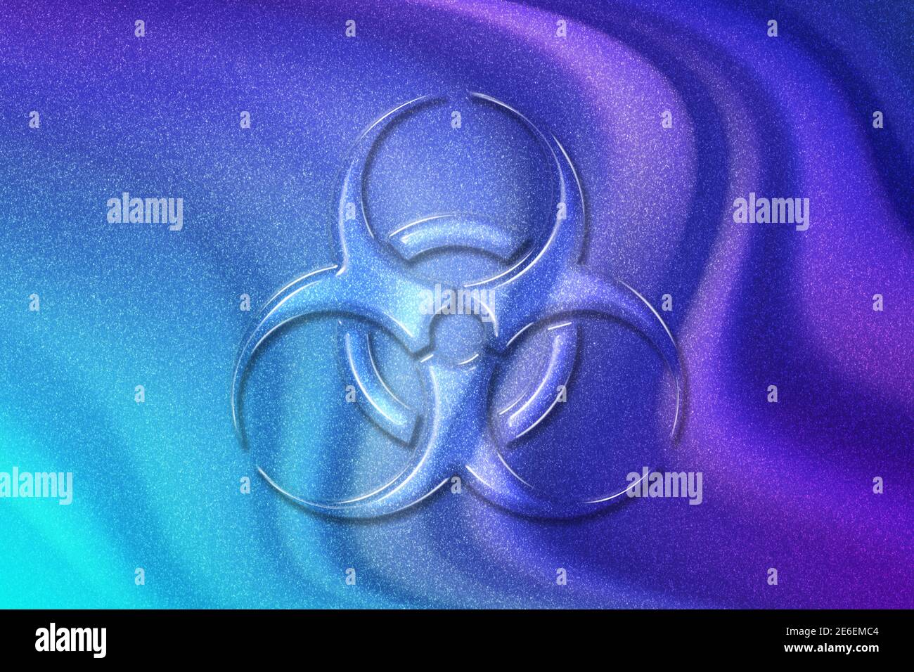 Blue Biohazard Wallpaper