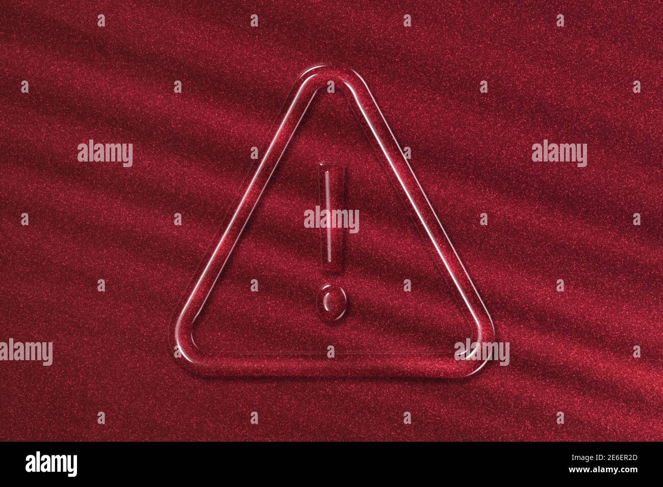 Danger sign, Hazard warning attention sign, red background Stock Photo ...