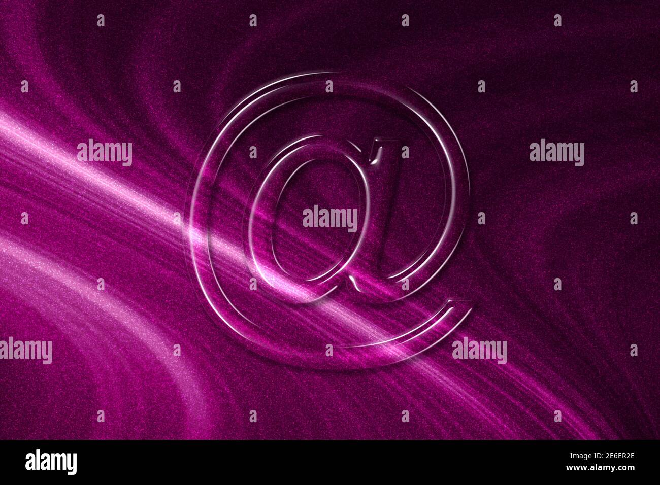 Email symbol, At sign, mail icon, magenta background Stock Photo - Alamy