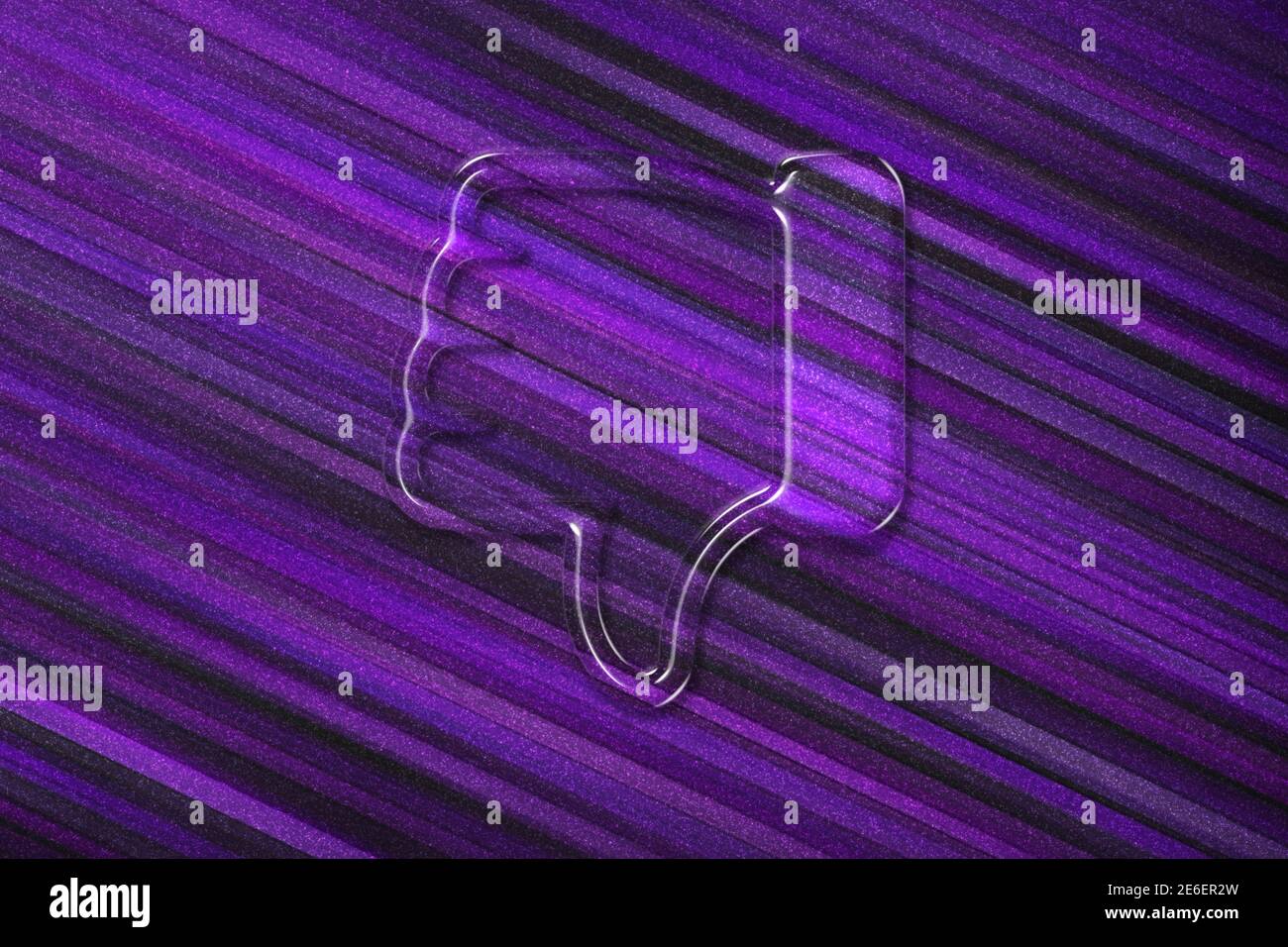 Dislike hand symbol, thumbs down sign symbol, violet background Stock ...