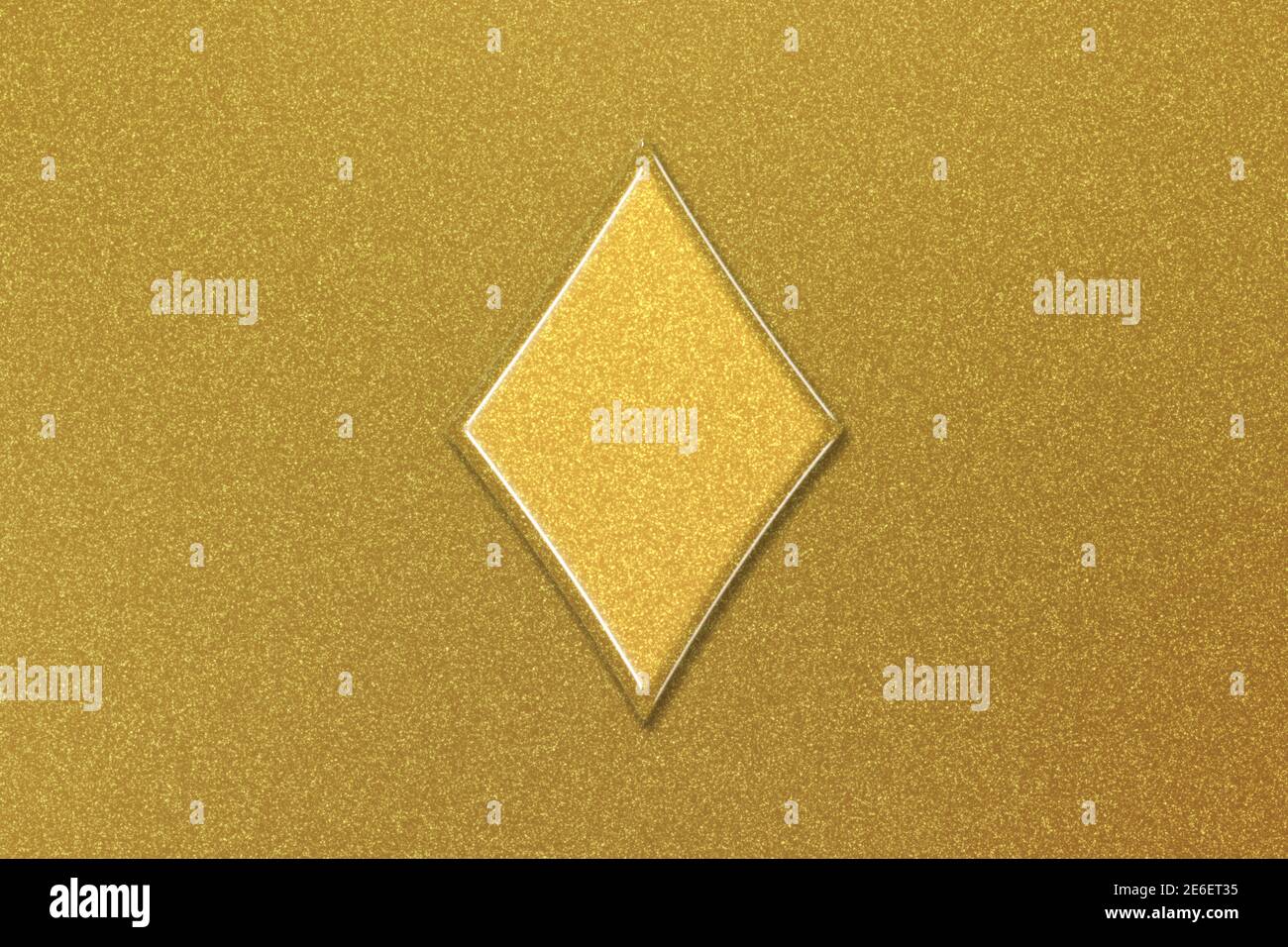 Diamond card symbol, playing cards symbol, gold background Stock Photo ...