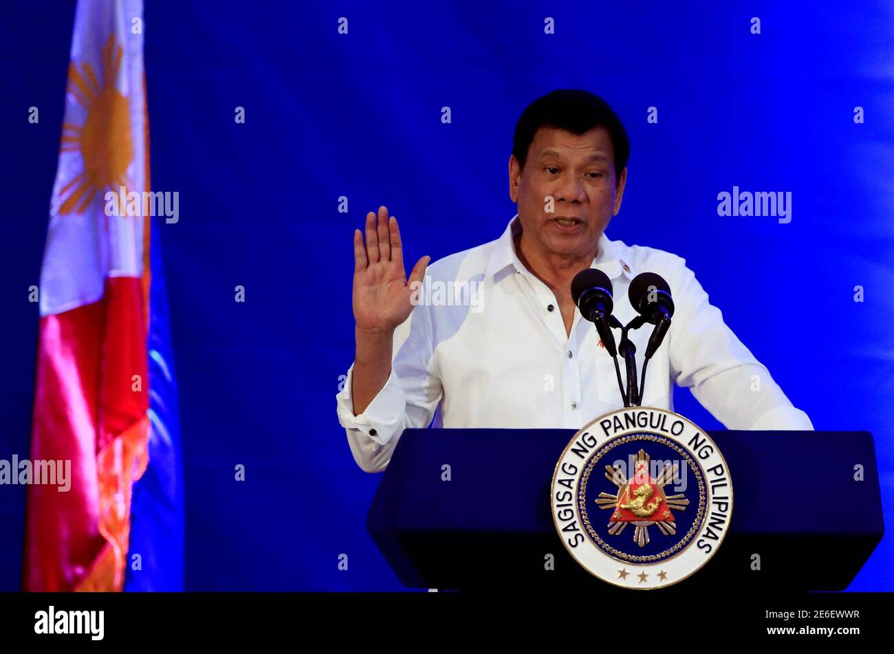 Rodrigo Duterte Speech Philippine 2016 High Resolution Stock ...