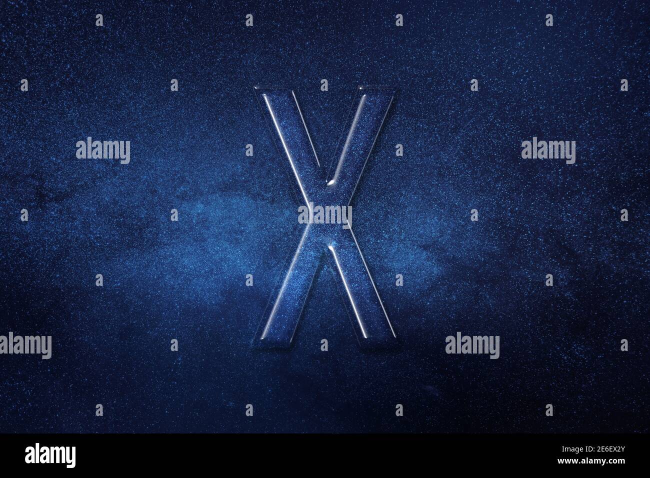 Chi sign. Chi letter, Greek alphabet Symbol, space background Stock ...