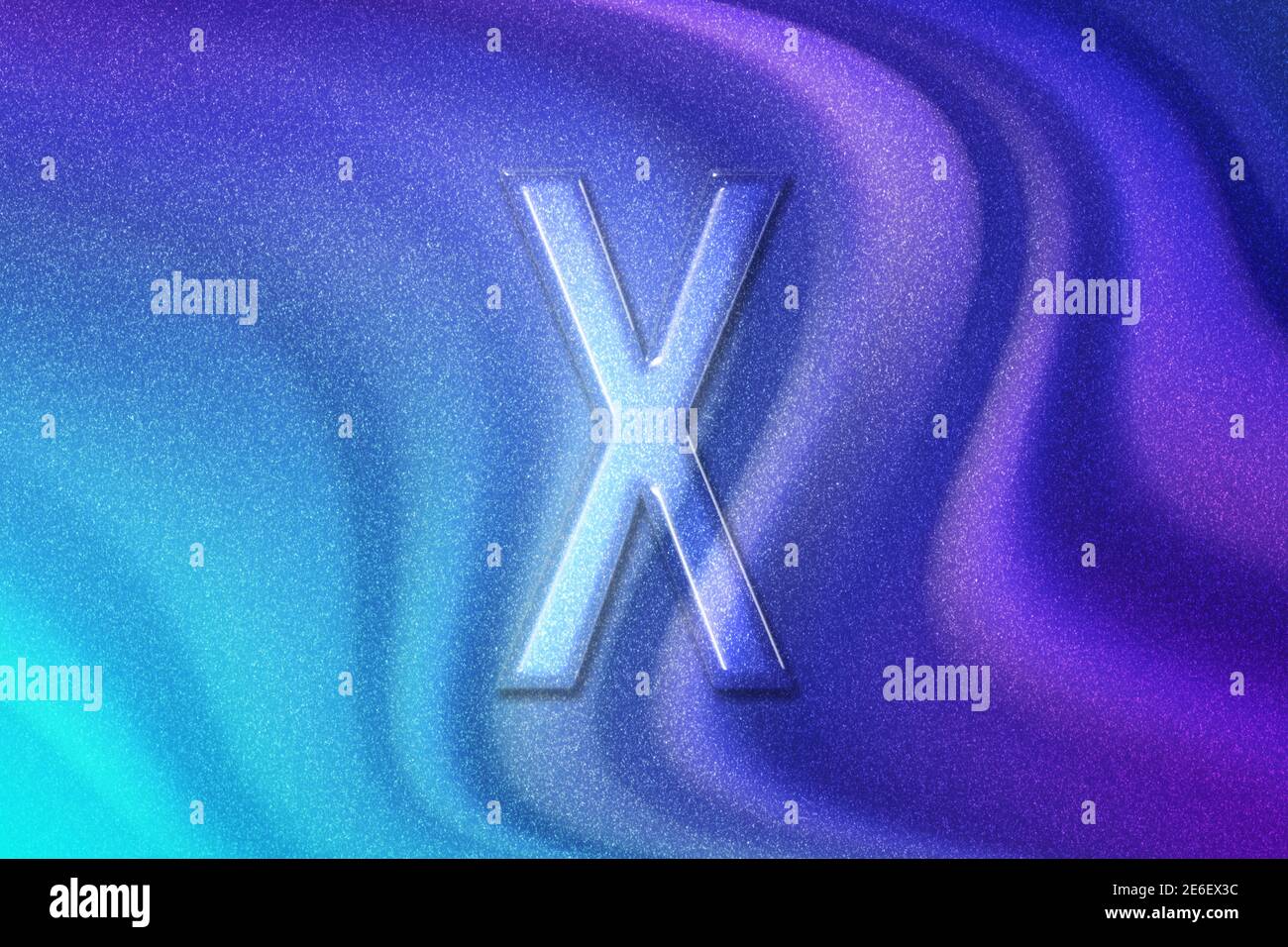 Chi sign. Chi letter, Greek alphabet Symbol, violet violet blue ...