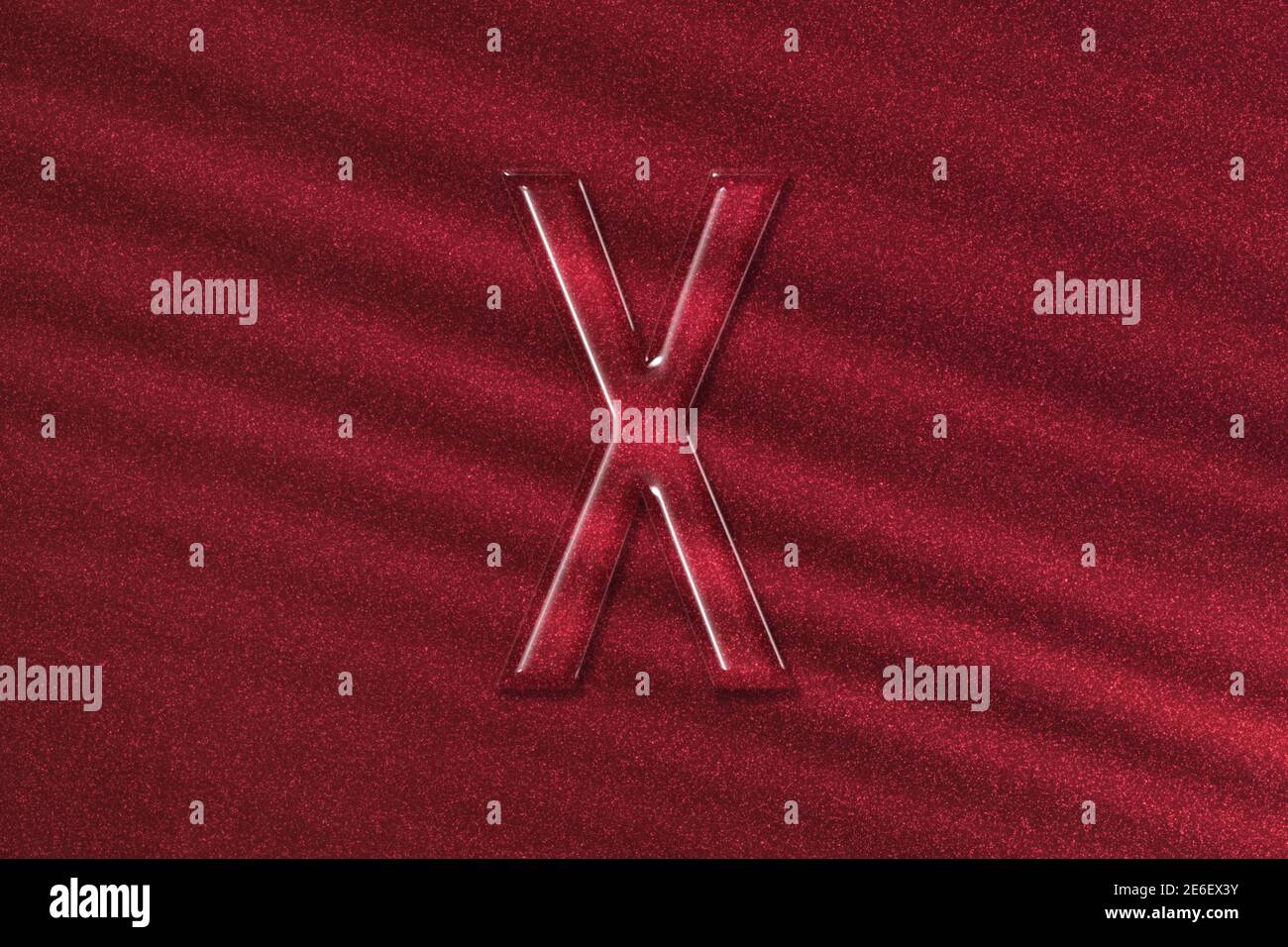 Chi sign. Chi letter, Greek alphabet Symbol, red background Stock Photo ...