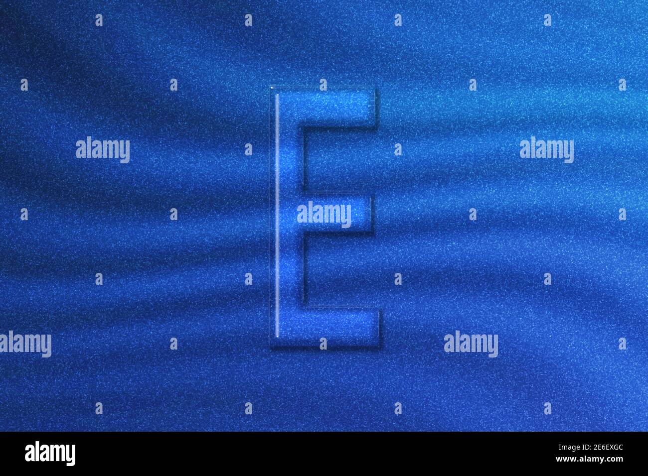Epsilon sign. Epsilon letter, Greek alphabet Symbol, blue glitter ...