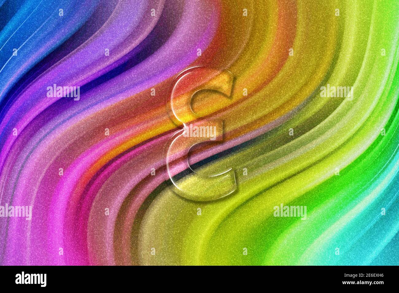 Epsilon sign. Epsilon letter, Greek alphabet Symbol, rainbow glitter ...
