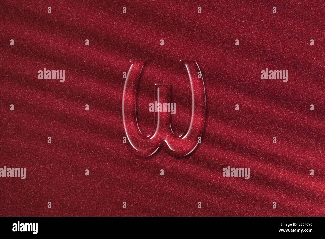 Omega sign. Omega letter, Greek alphabet Symbol, red background Stock ...