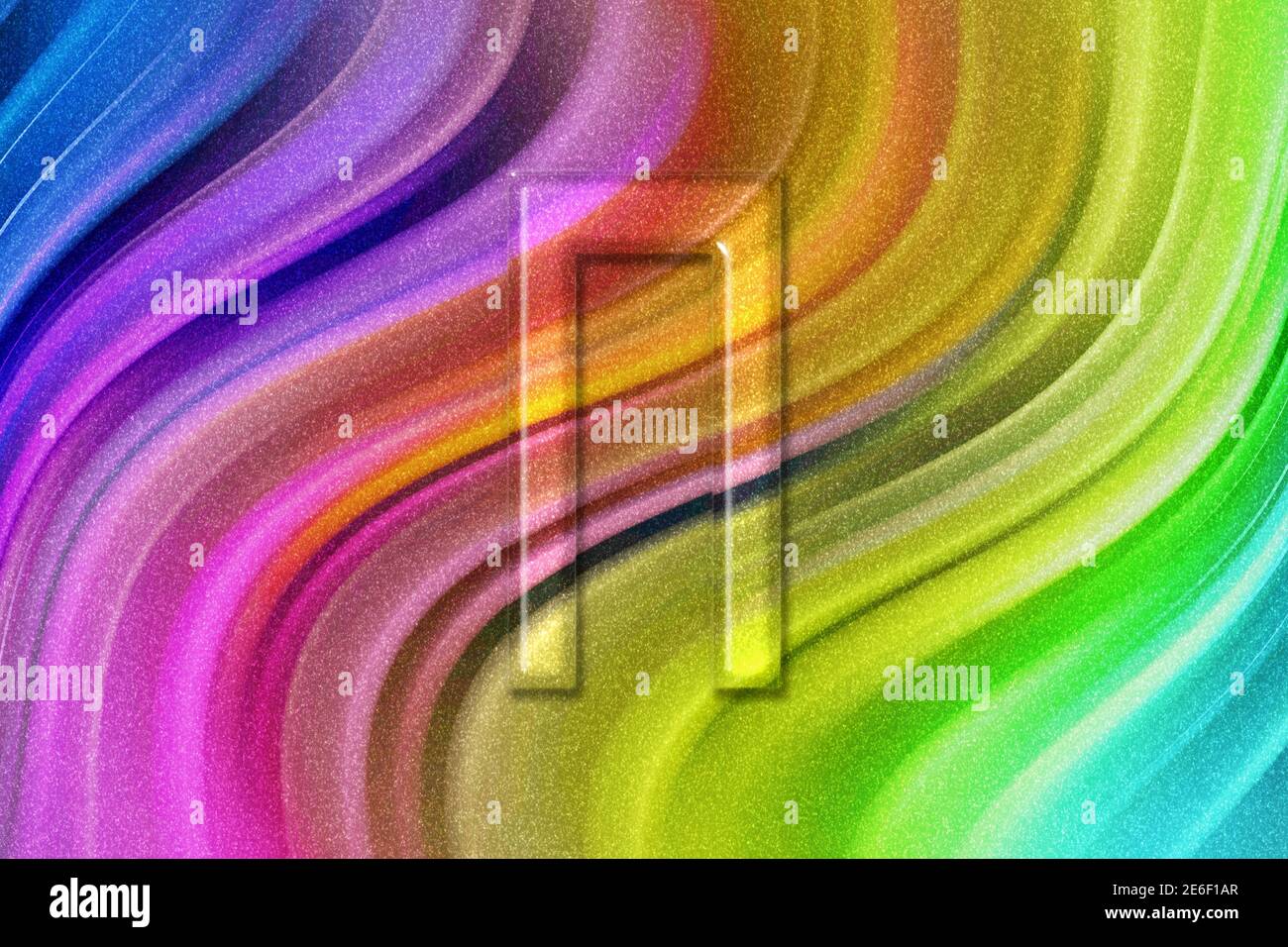 Pi sign. Pi letter, Greek alphabet Symbol, rainbow glitter background ...