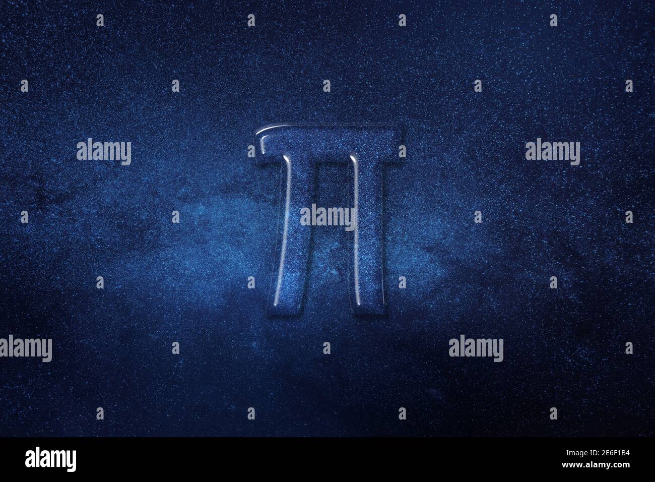 Pi sign. Pi letter, Greek alphabet Symbol, space background Stock Photo ...