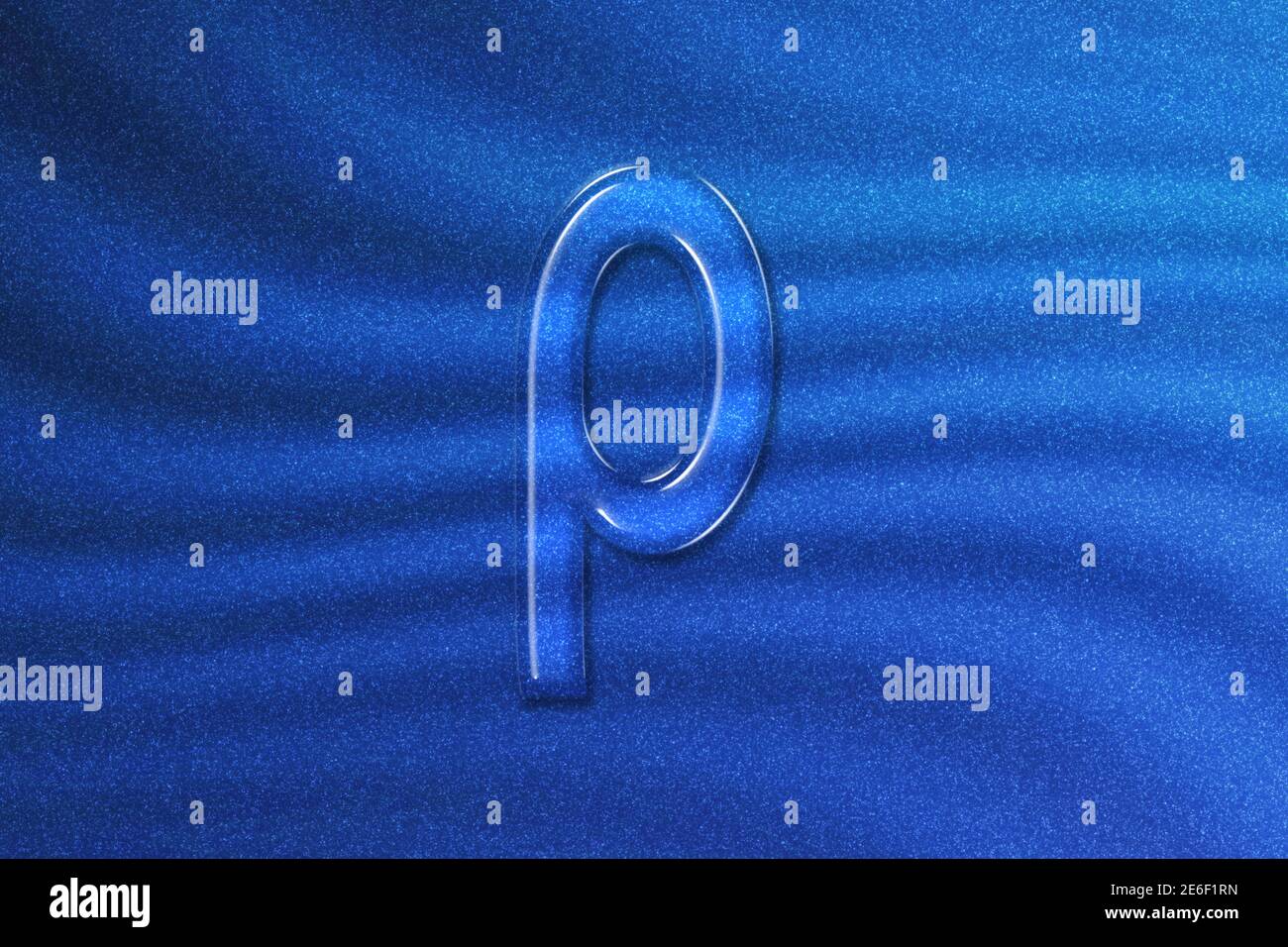 Rho sign. Rho letter, Greek alphabet Symbol, blue glitter background ...