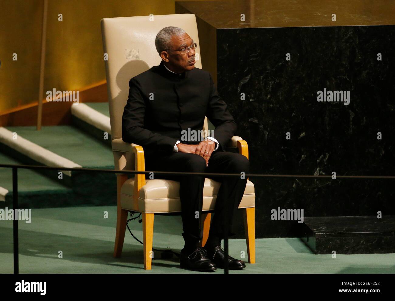 The president of guyana david granger hi-res stock photography and ...