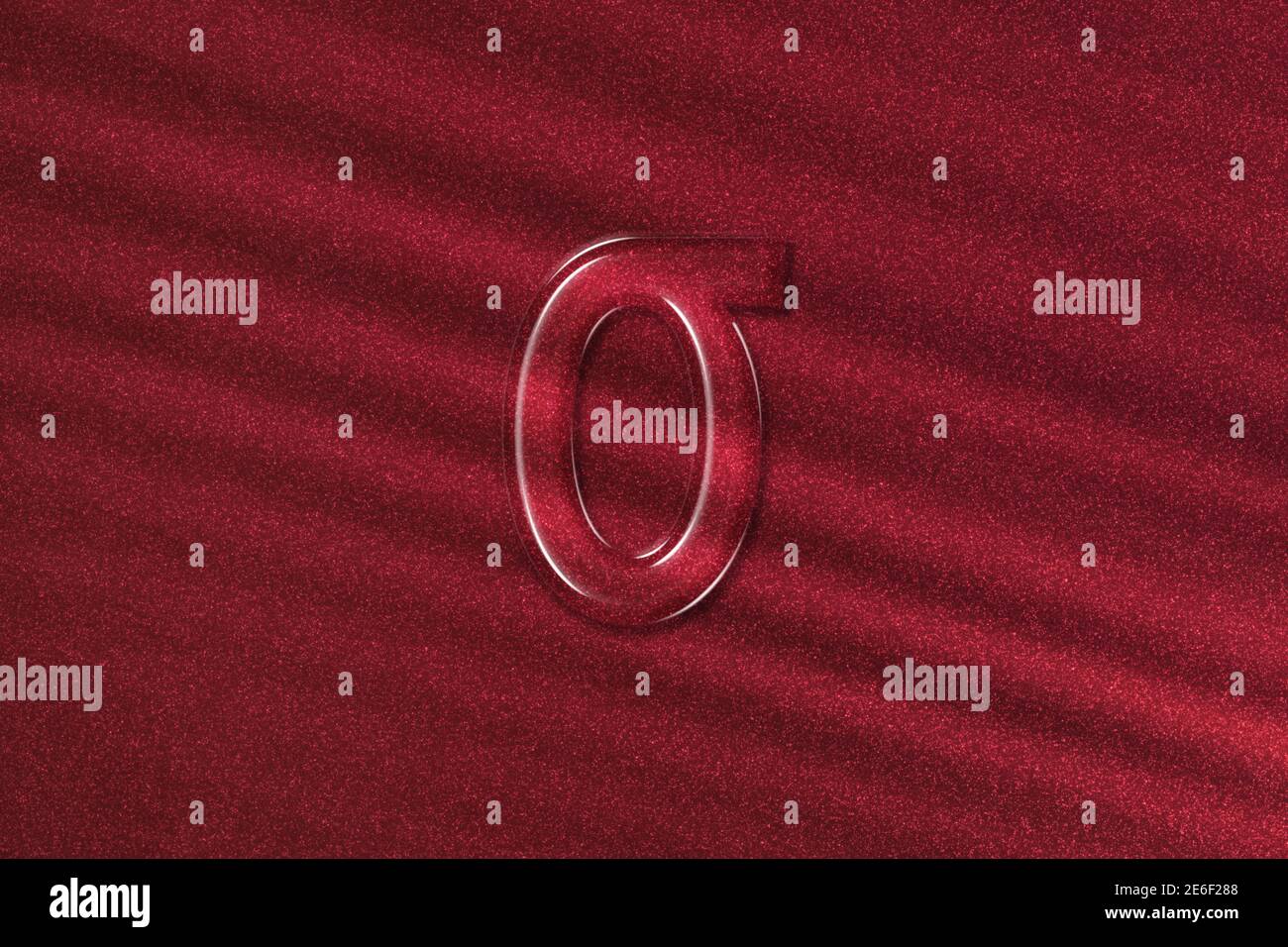 Sigma sign. Sigma letter, Greek alphabet Symbol, red background Stock ...