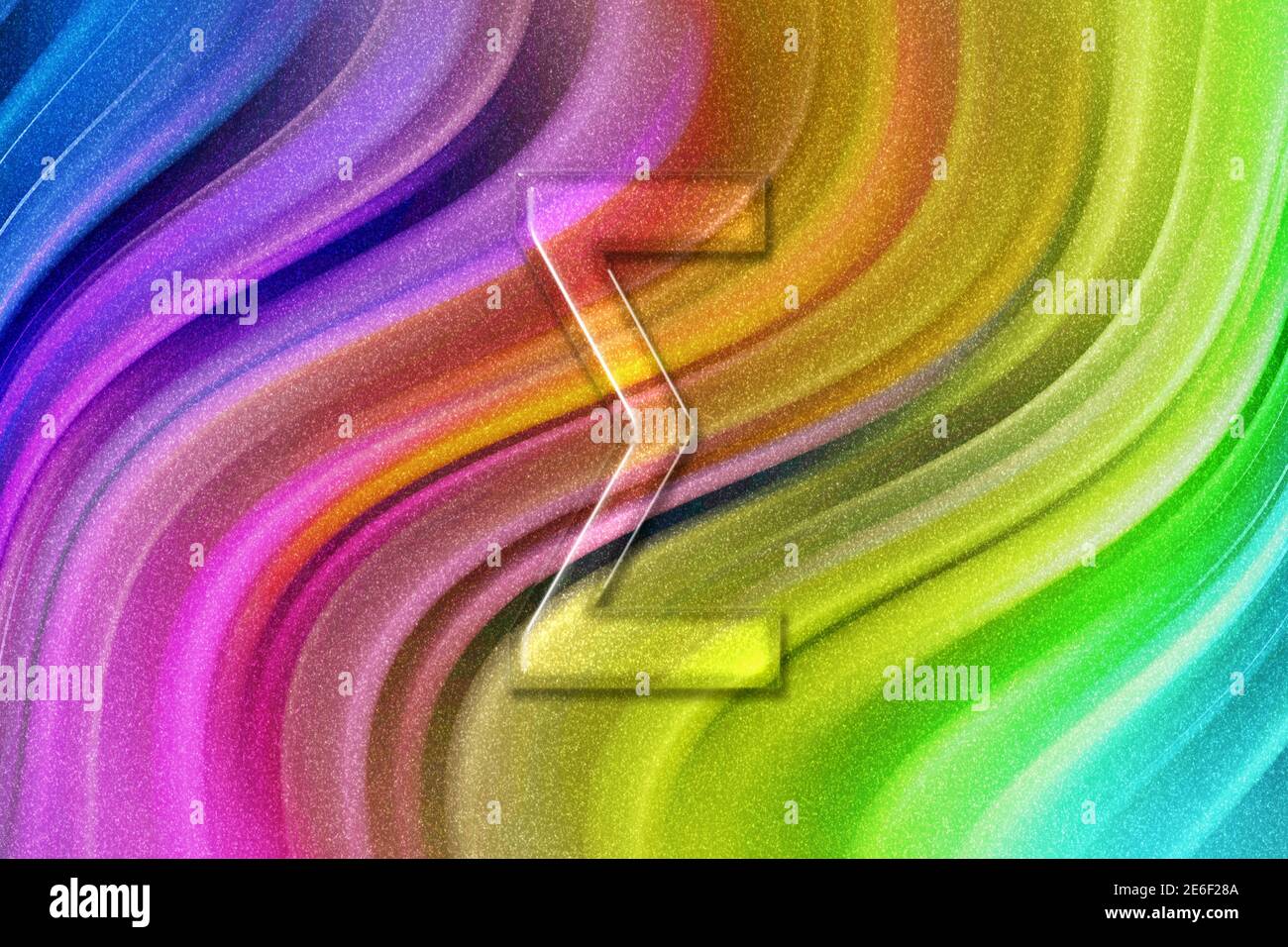 Sigma sign. Sigma letter, Greek alphabet Symbol, rainbow glitter ...