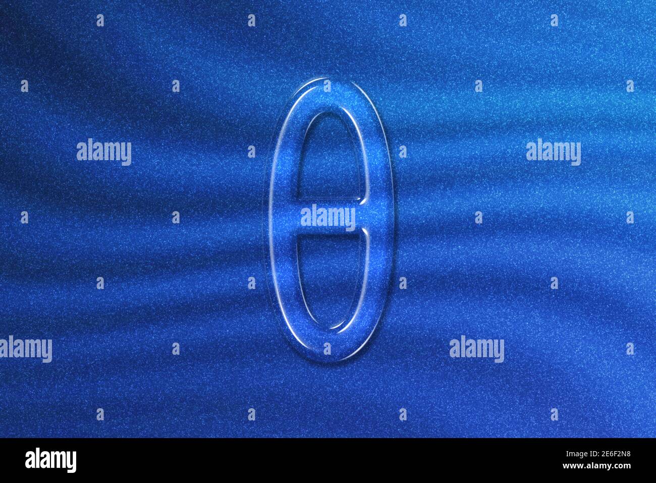 Theta sign. Theta letter, Greek alphabet Symbol, blue glitter ...