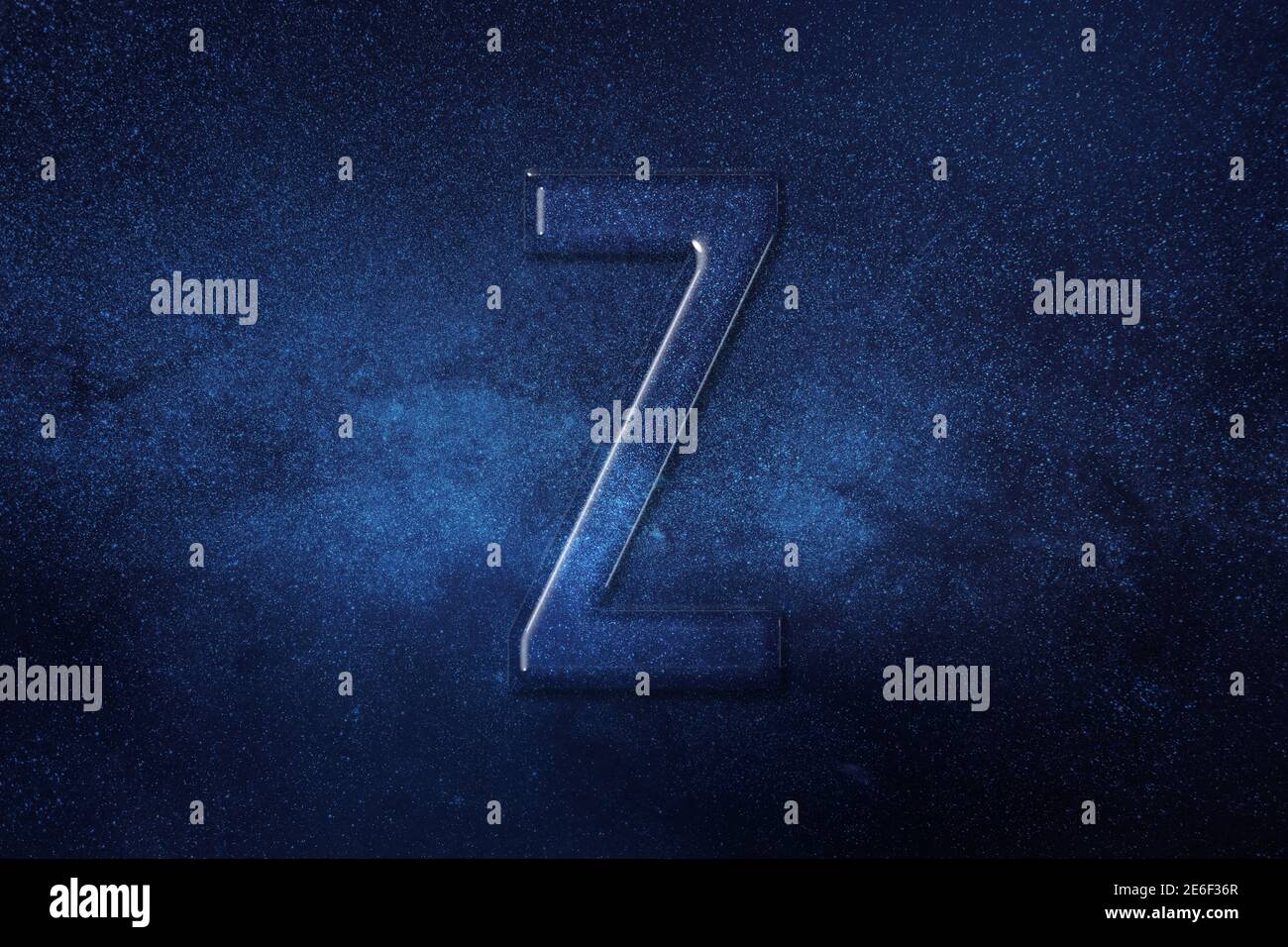Zeta sign. Zeta letter, Greek alphabet Symbol, space background Stock ...