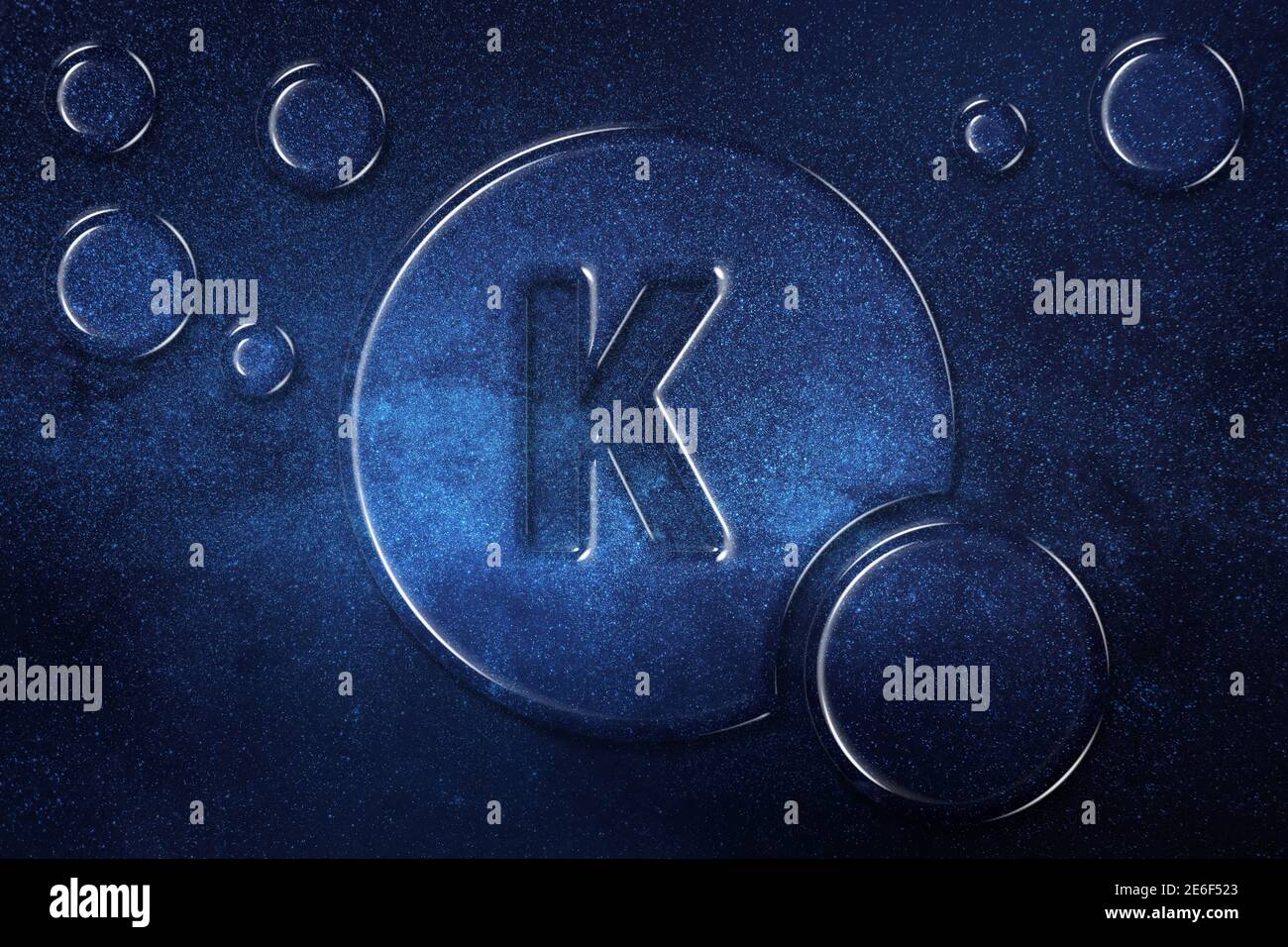 Element K Potassium, Mineral Vitamin complex dietary supplement, space ...