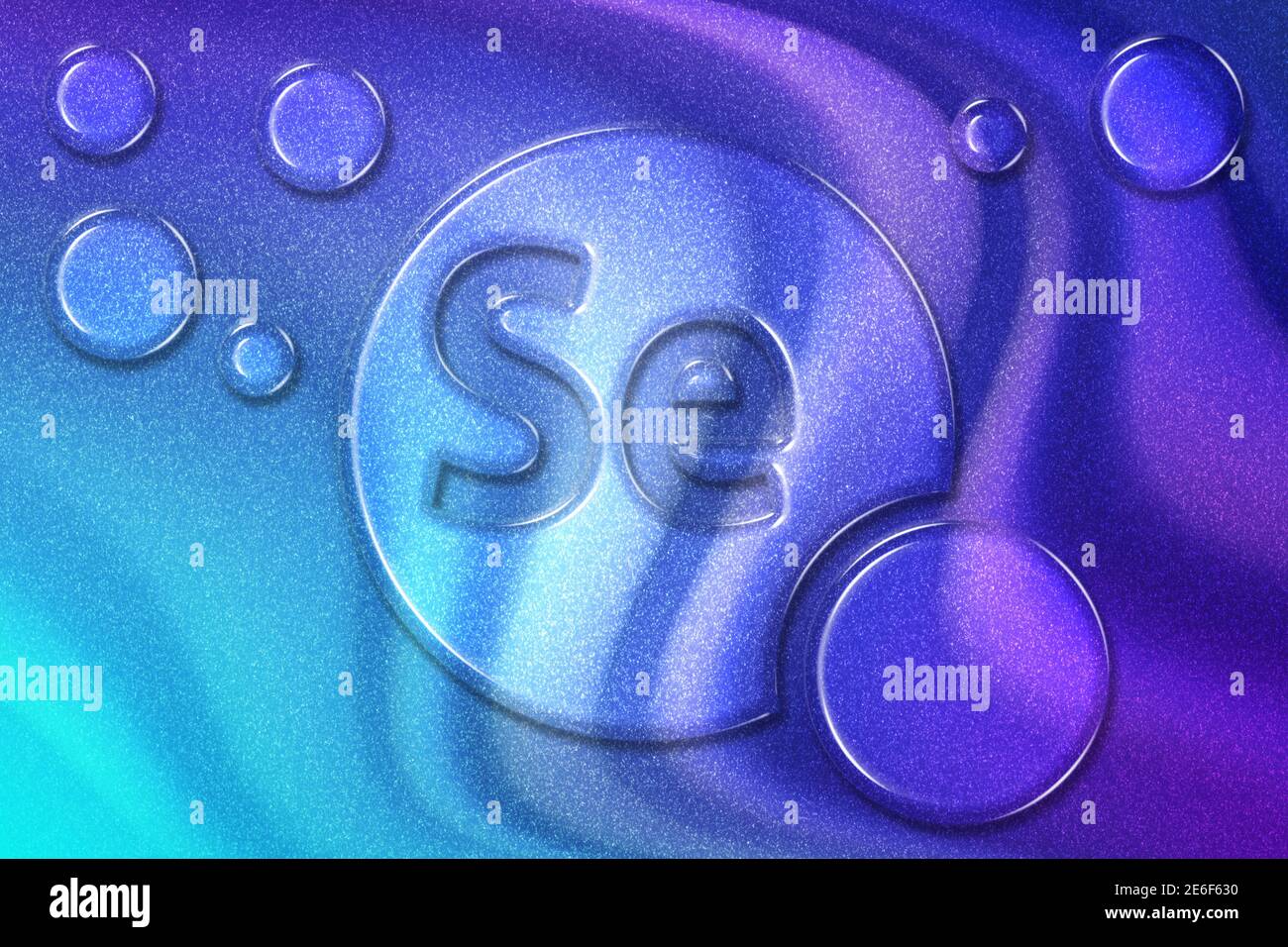 Element Se Selenium, Mineral Vitamin complex dietary supplement, violet ...