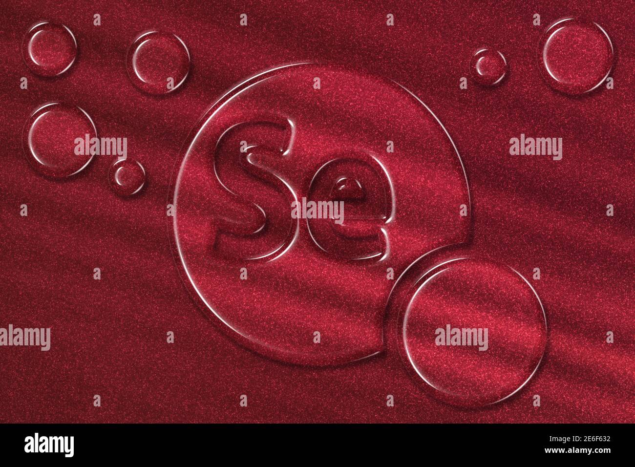 Element Se Selenium, Mineral Vitamin complex dietary supplement, red ...