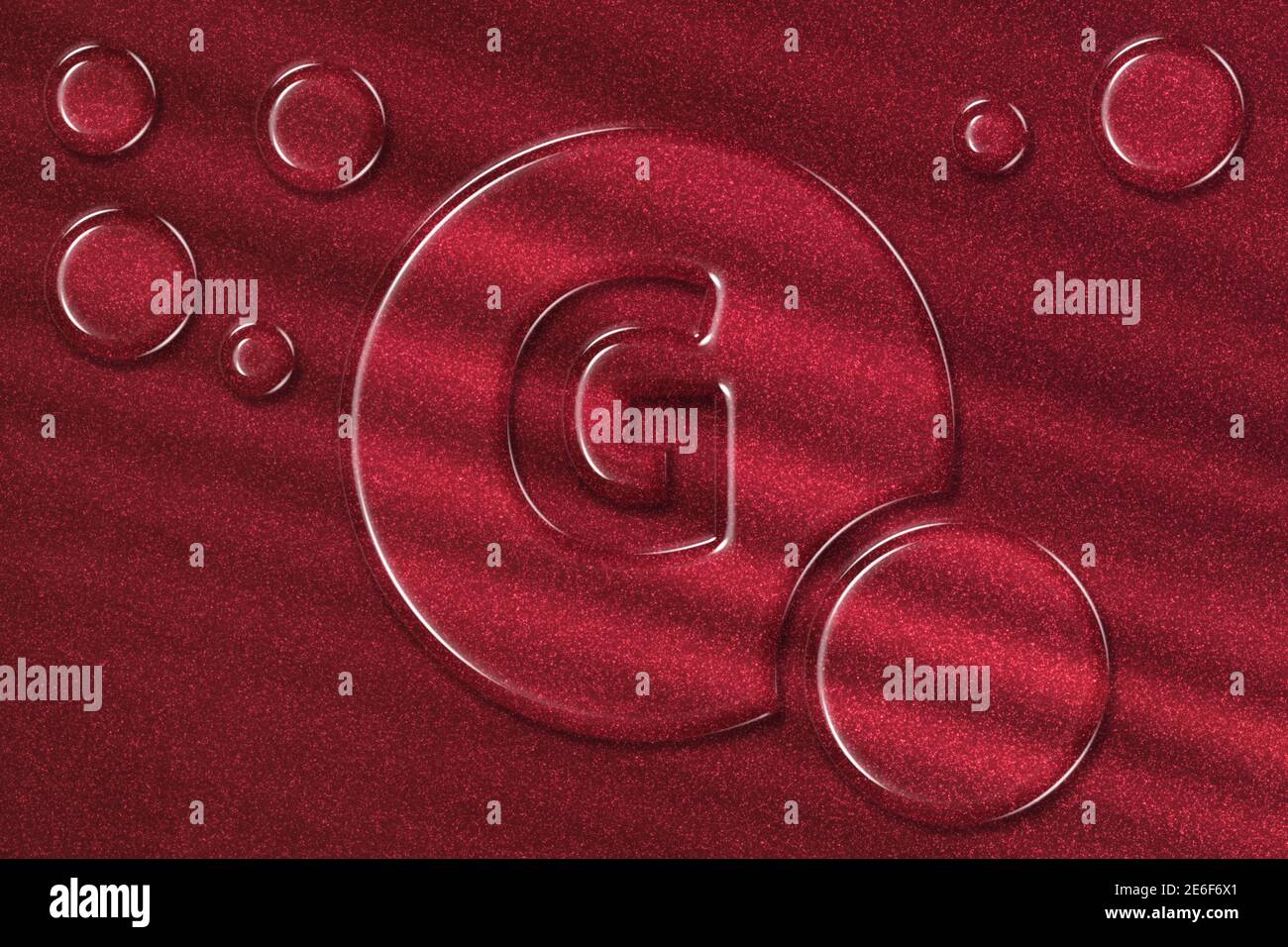 Vitamin G health Symbol, vitamin Concept, Riboflavin, red background ...