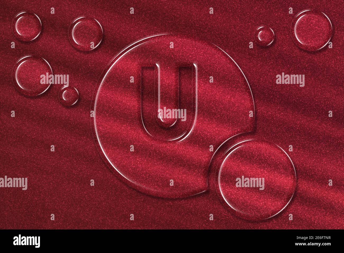 Vitamin U health Symbol, vitamin Concept, S Methylmethionine, red ...