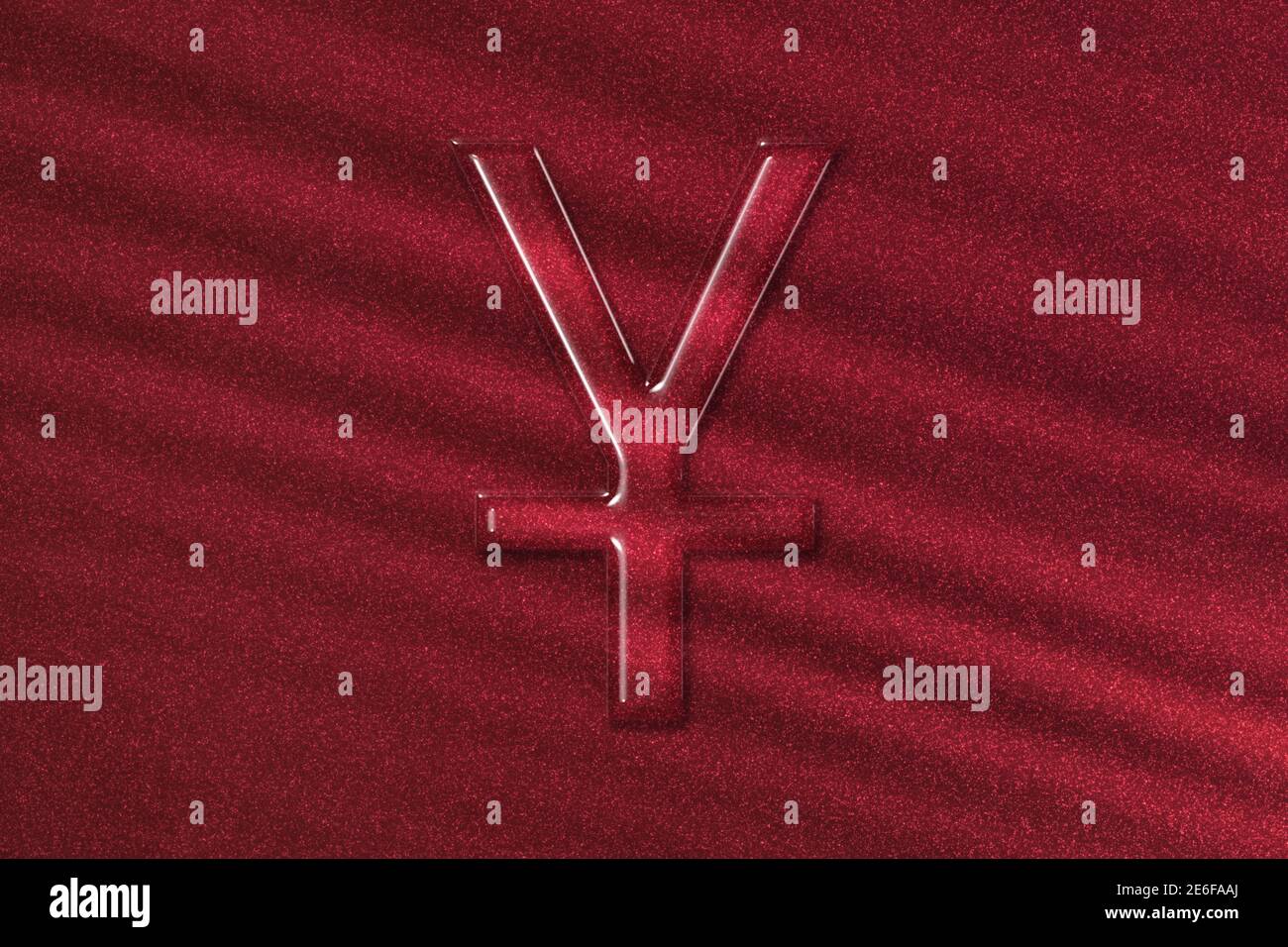 Japanese Yen, JPY Yen currency, Monetary currency symbol, red ...