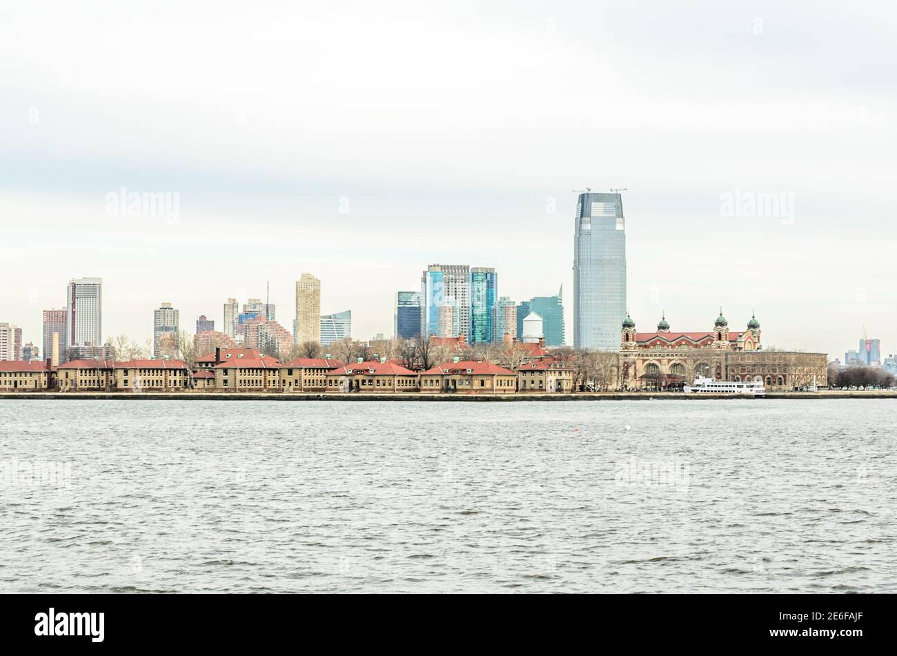Panoramic View of Jersey City Skyline, New Jersey, USA. High Rise ...
