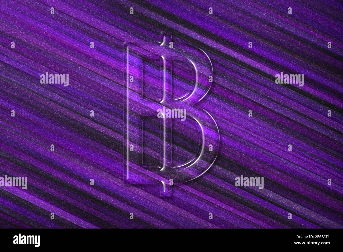 Thai Baht, THB Baht currency, Monetary currency symbol, violet ...