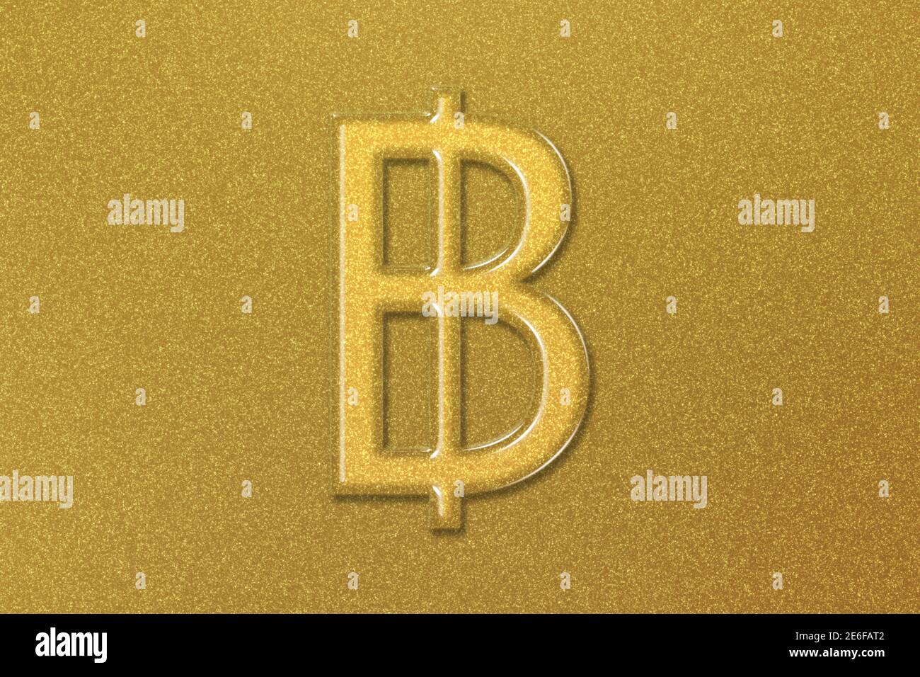 Thai Baht, THB Baht currency, Monetary currency symbol, gold background ...