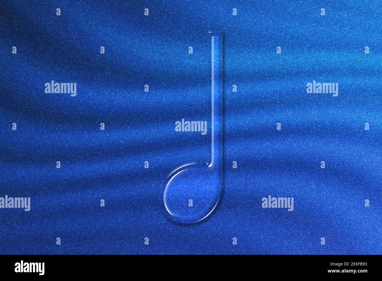 Quarter note symbol, Music Background, blue glitter background Stock ...