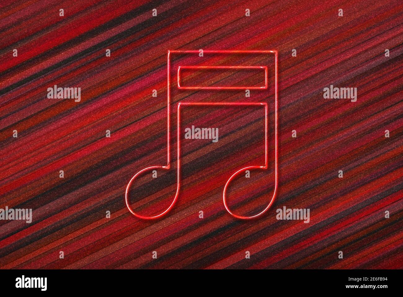 Beamed sixteenth note symbol, Music Background, red background Stock ...