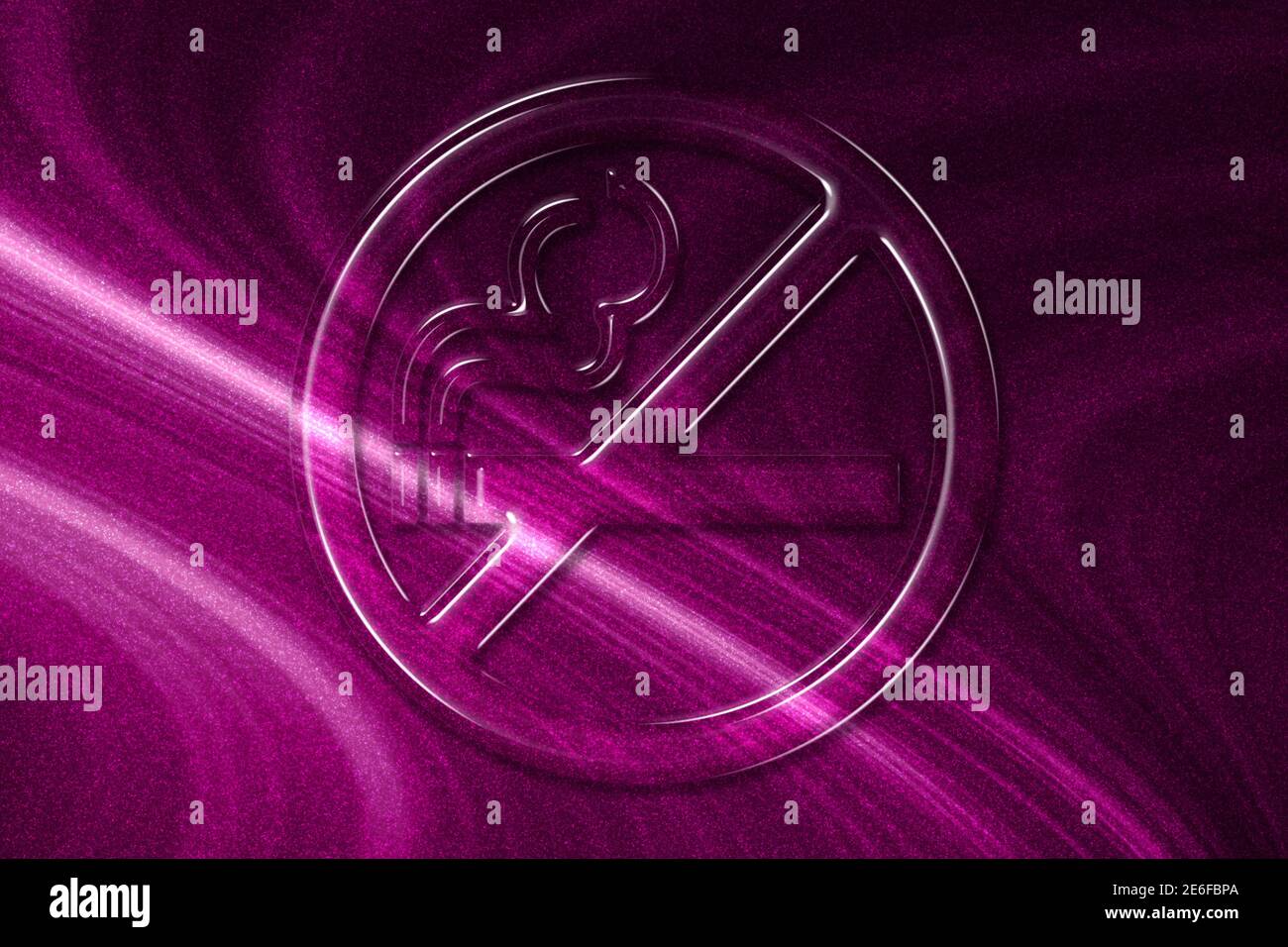 No smoking sign, No smoke Symbol, magenta background Stock Photo - Alamy