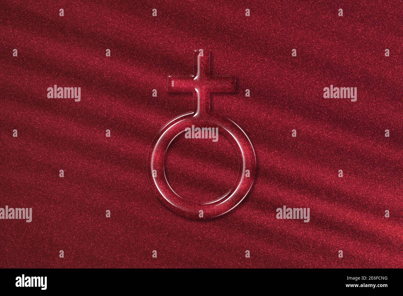 Symbol of Earth, Earth Sign, astrology Earth planet, red background ...