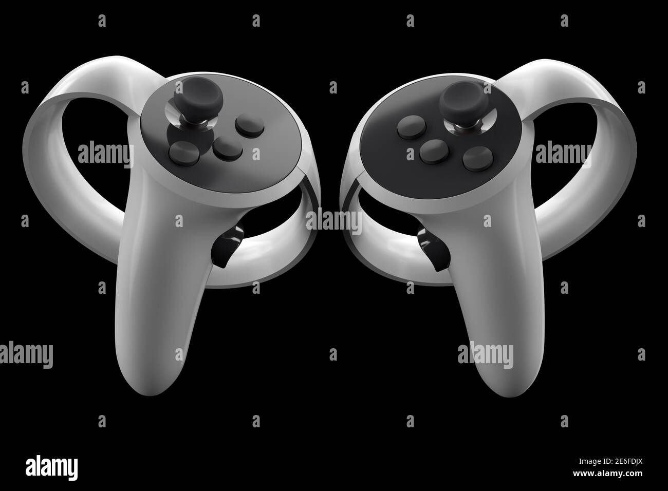 Virtual reality controllers for online and cloud gaming isolated on ...