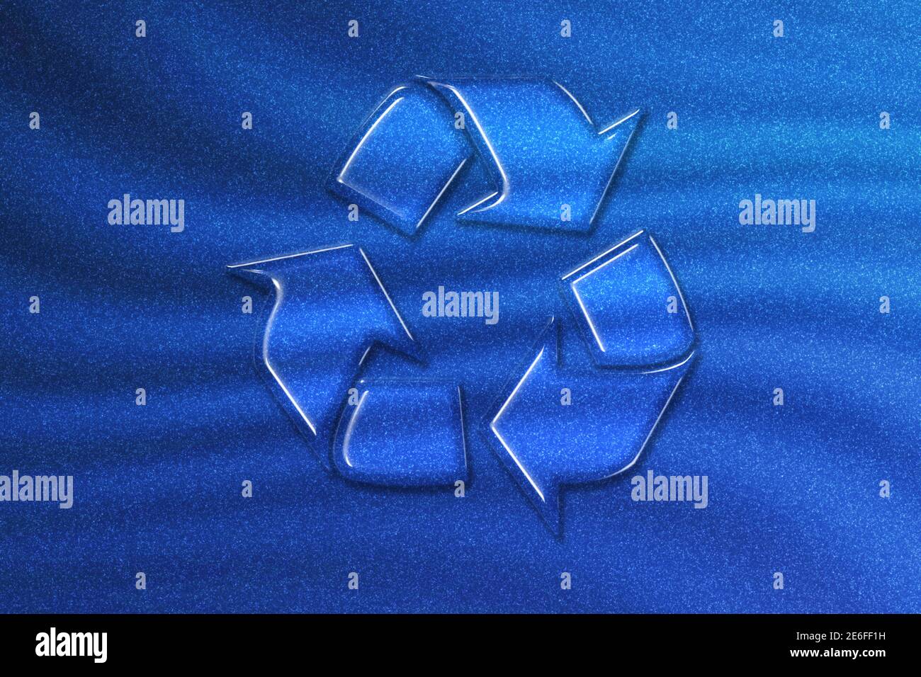 Recycle sign, recycle symbol, Concept of ecology and recycling, blue ...
