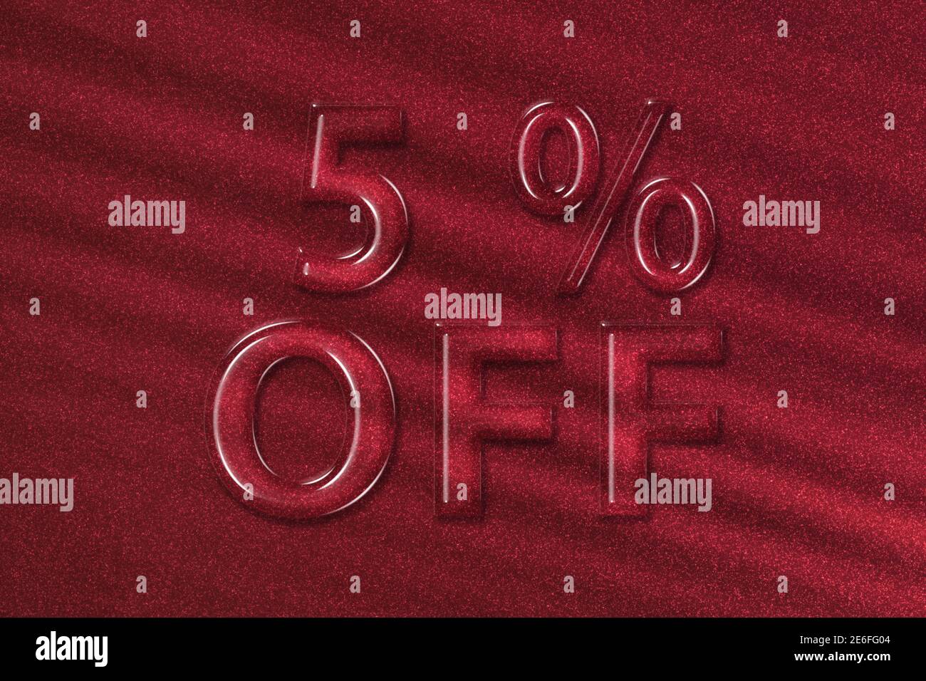 Sale and discount Price off tag, label or badge, 5 percent sale, red ...