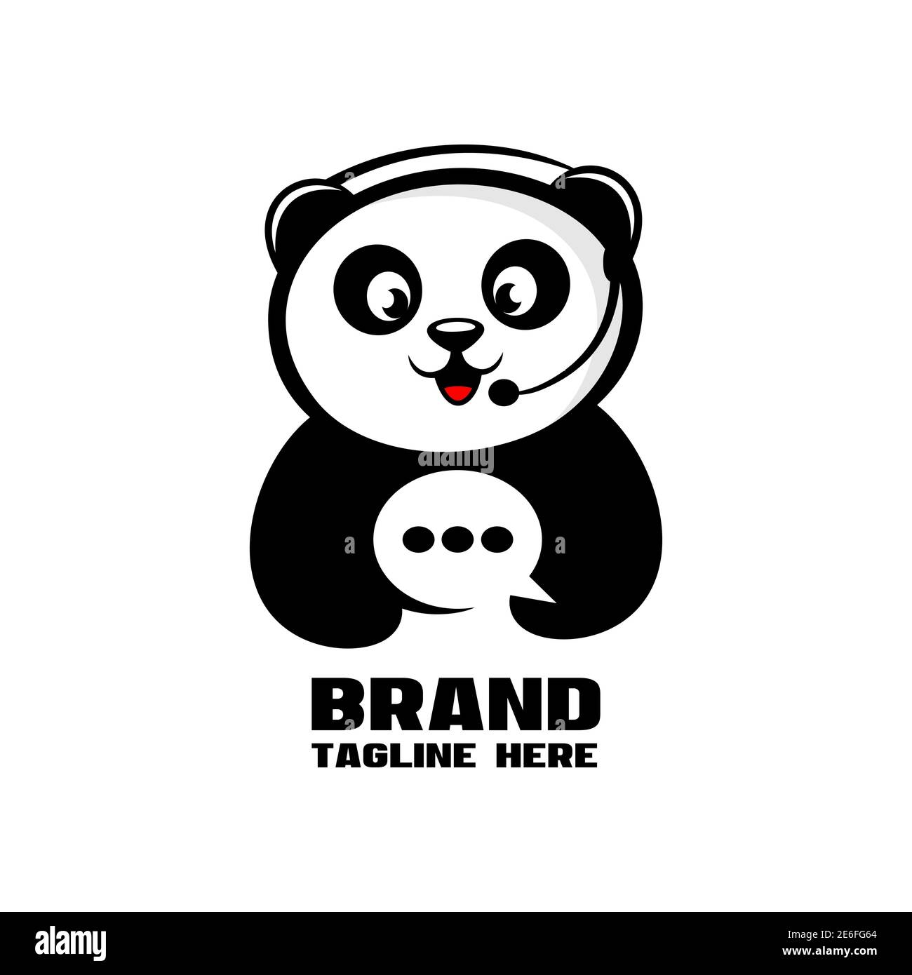 Modern Panda chat logo Stock Vector Image & Art - Alamy