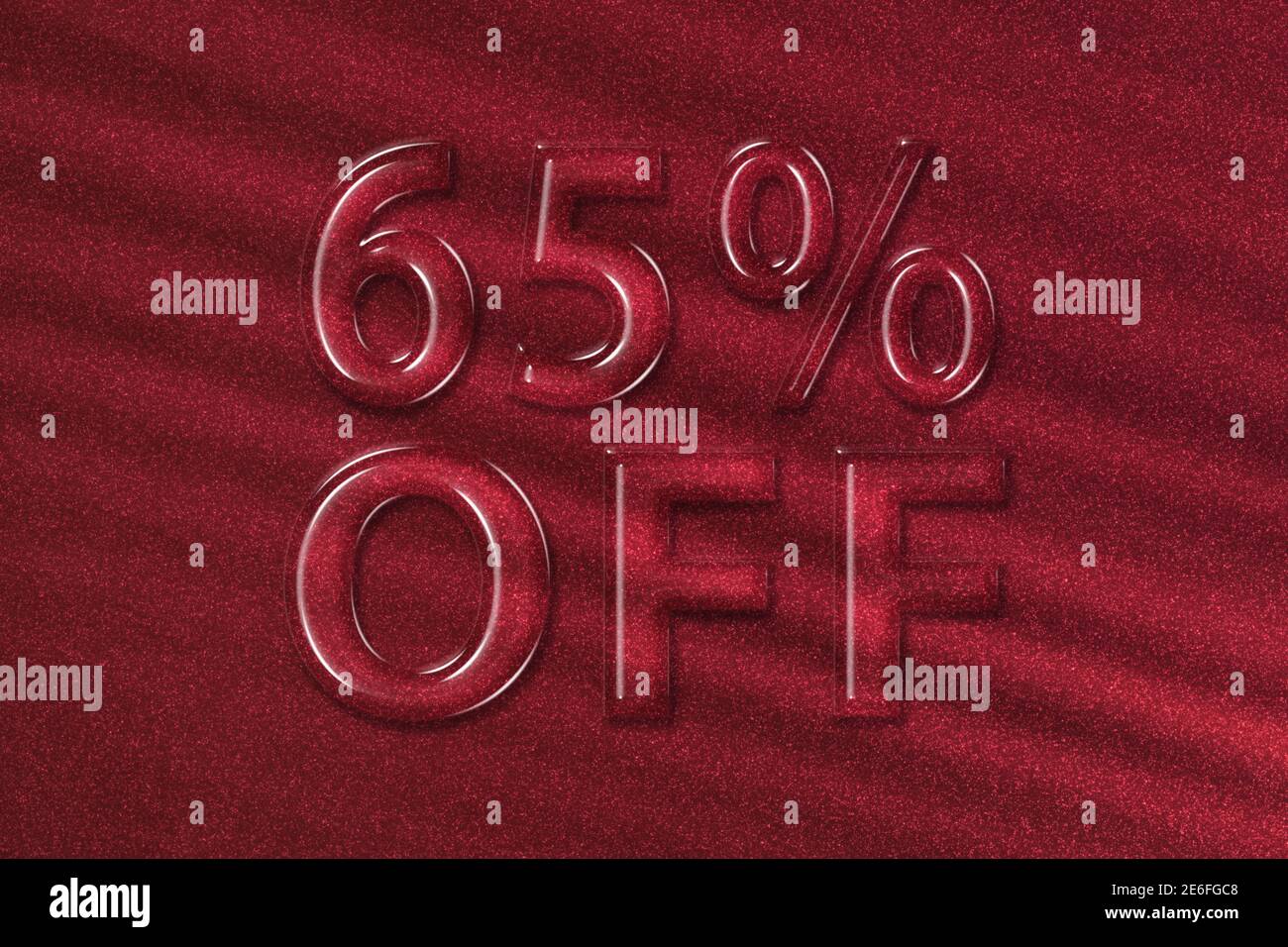 Sale and discount Price off tag, label or badge, 65 percent sale, red ...