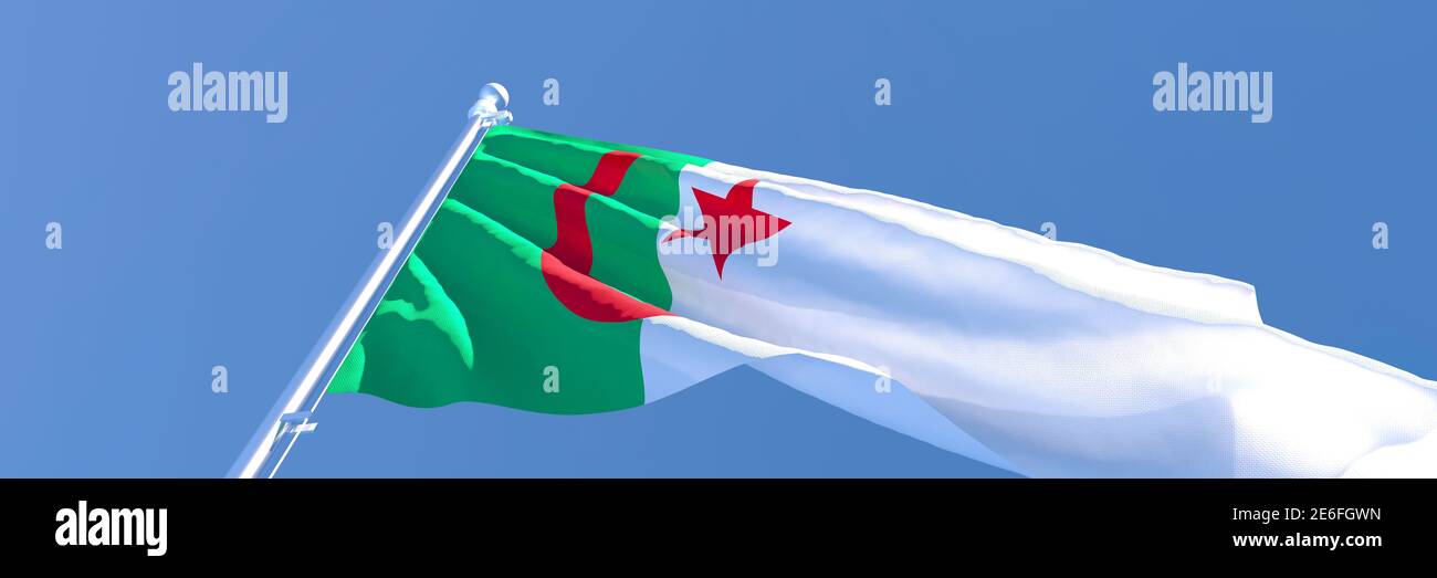 3d rendering algeria flag waving hi-res stock photography and images ...
