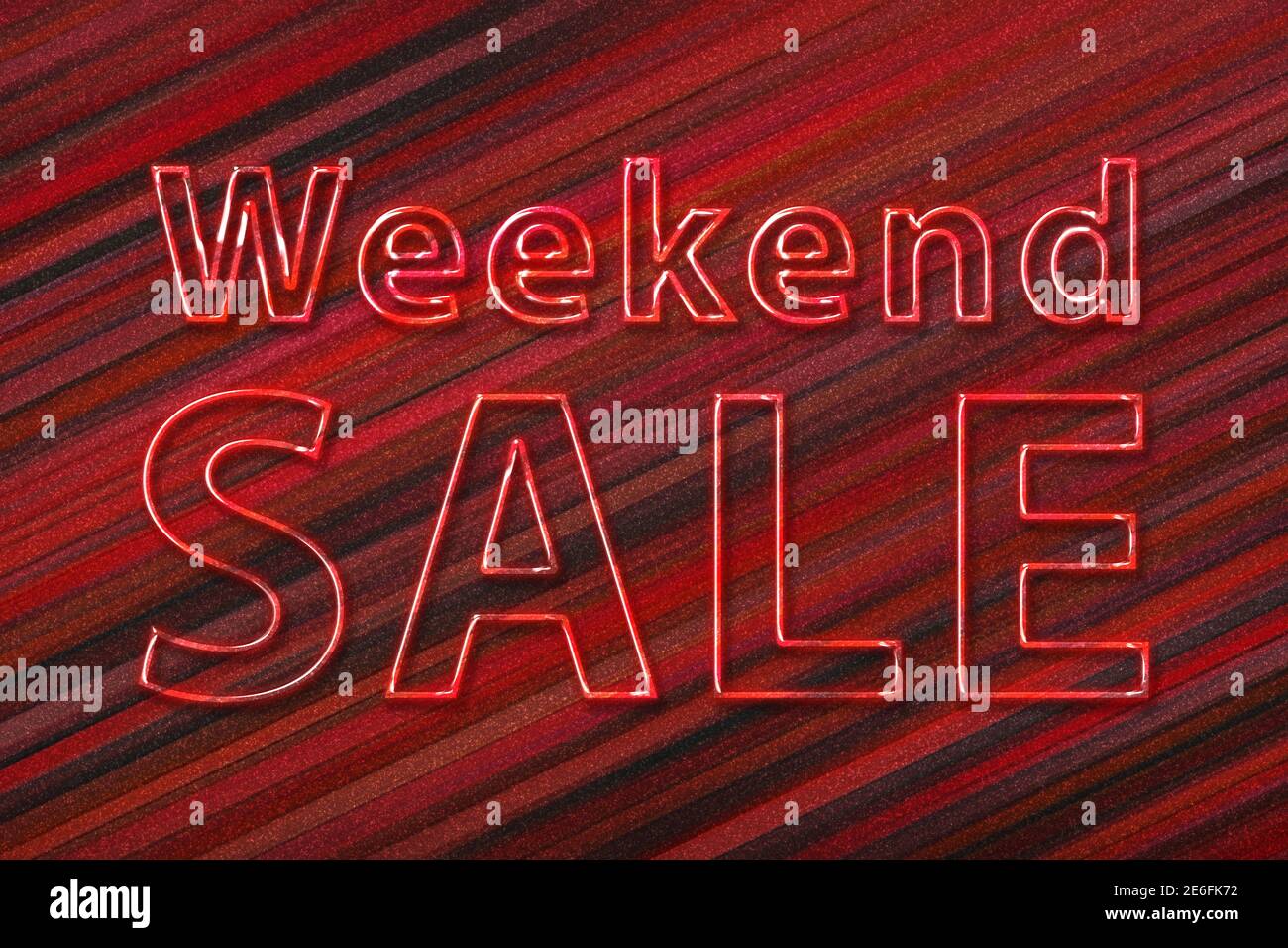 Weekend Sale banner, season sale, red background Stock Photo - Alamy