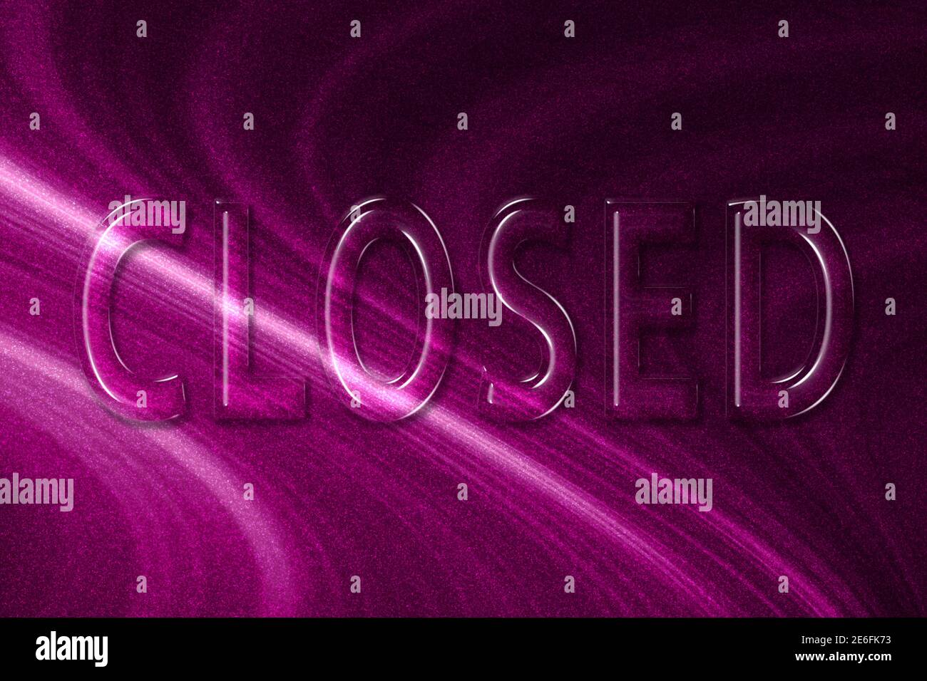 Closed sign, Symbol, Closed Text, magenta background Stock Photo - Alamy