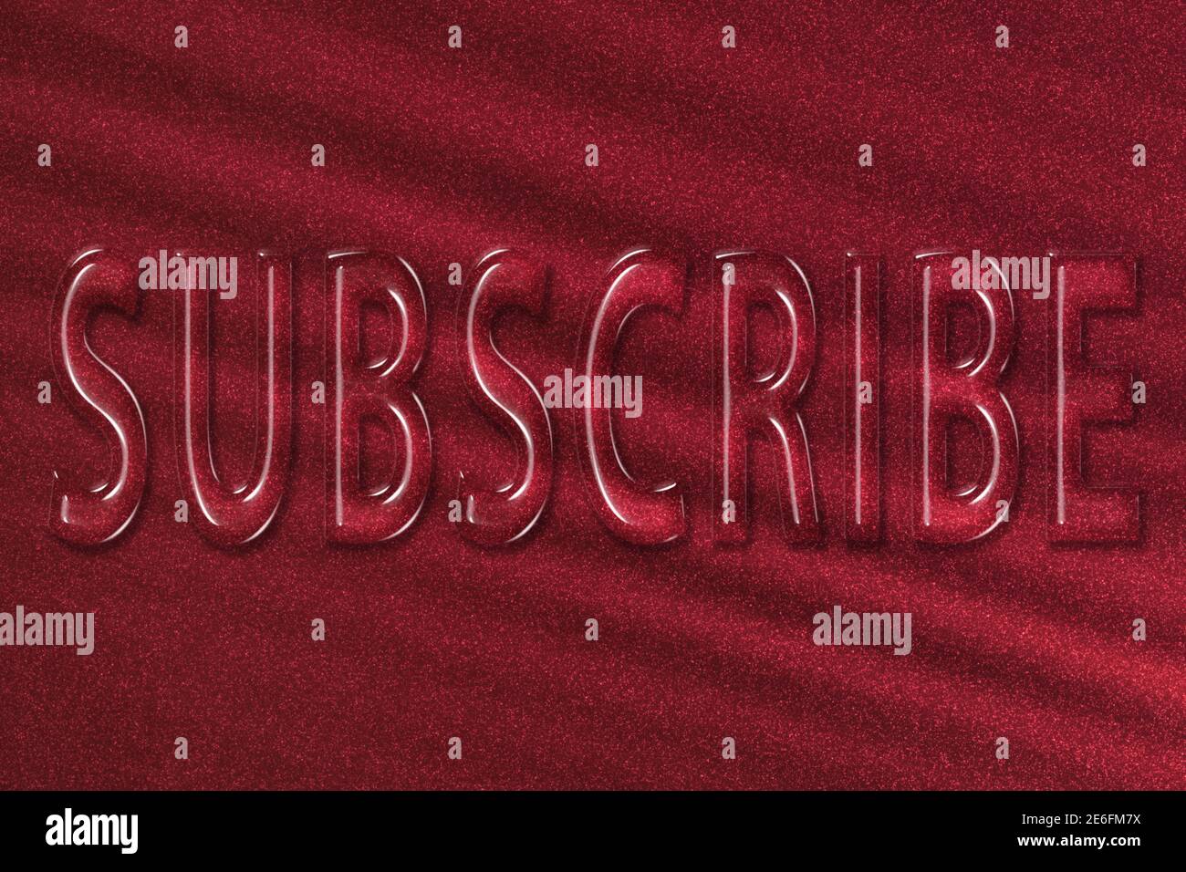 Subscribe concept text, Blogging, streaming. Social media concept, red ...