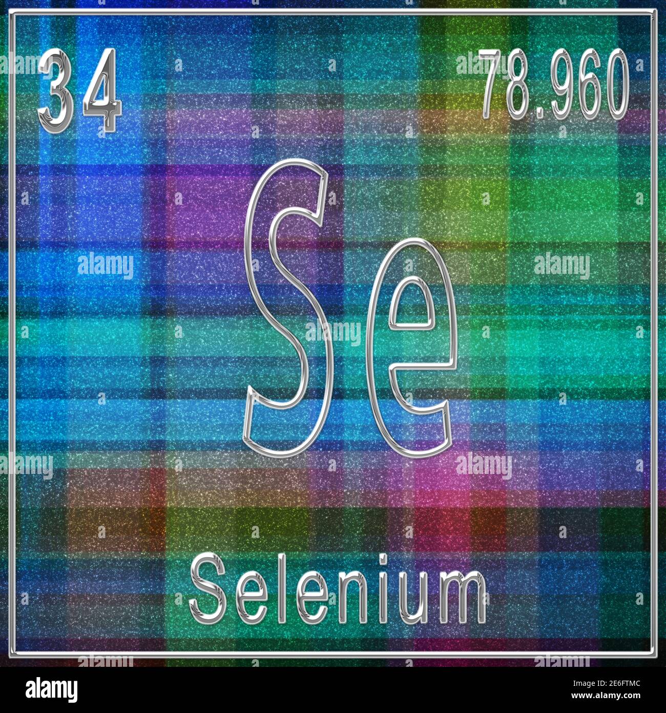 Selenium chemical element, Sign with atomic number and atomic weight ...