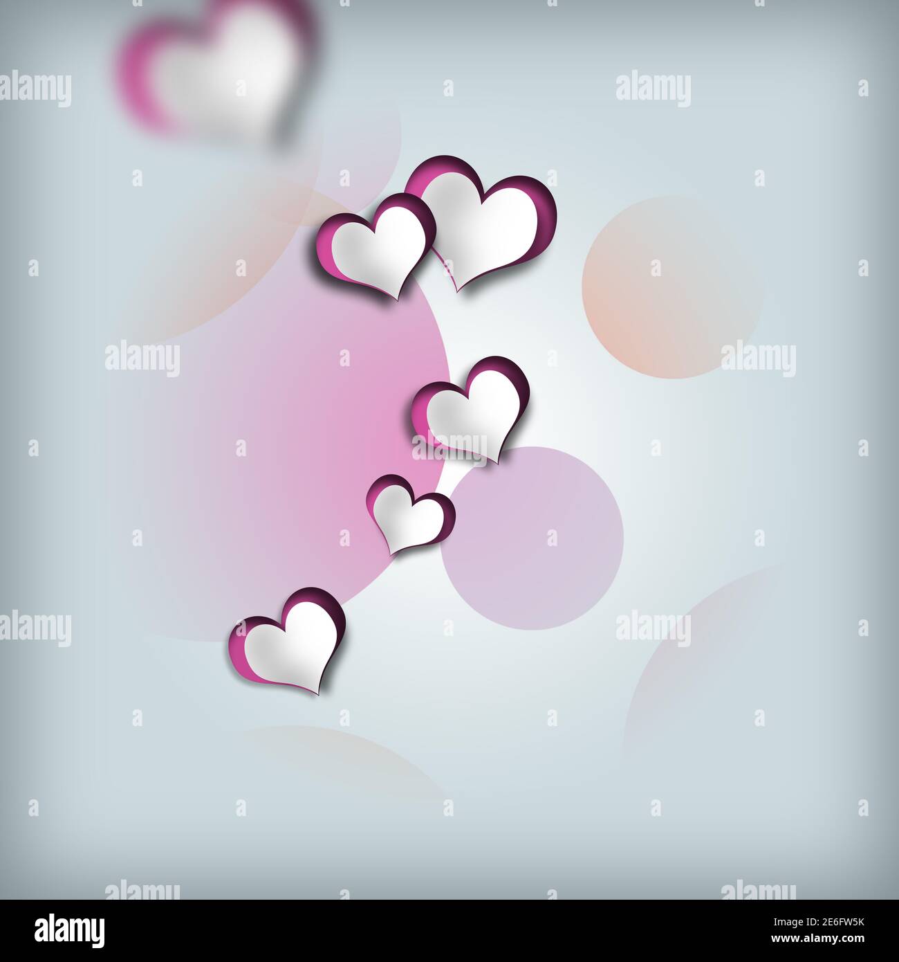 Romantic love design, hearts on pastel background. Love, Valentines ...