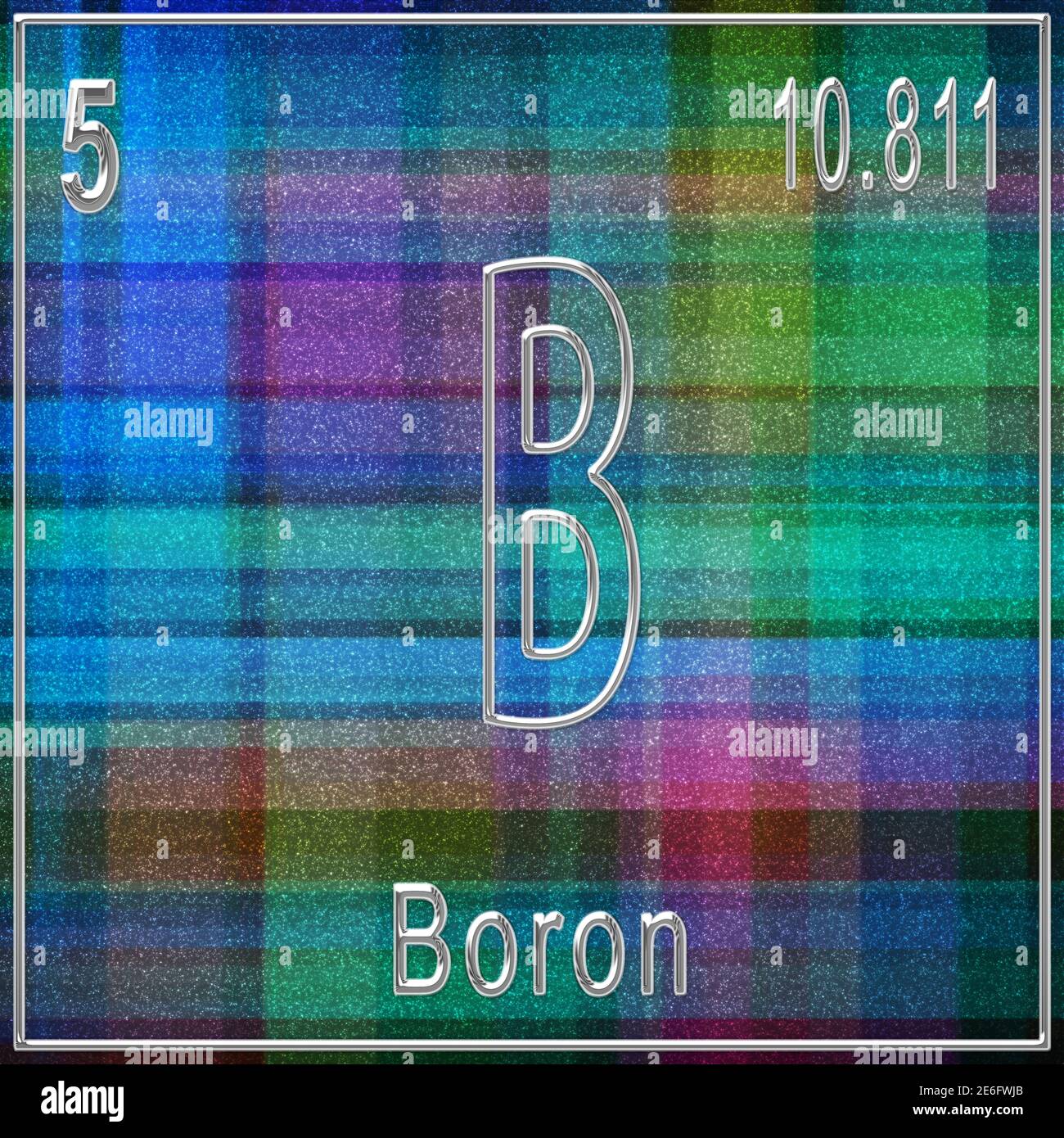 Boron chemical element, Sign with atomic number and atomic weight ... Boron chemical element, Sign with atomic number and atomic weight ...