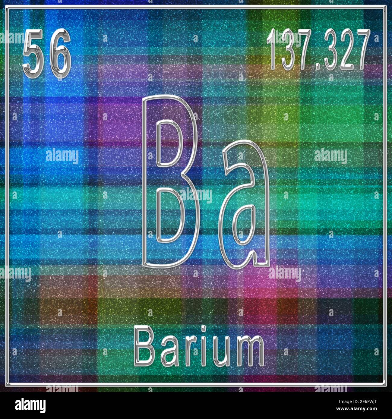 Barium chemical element, Sign with atomic number and atomic weight ...