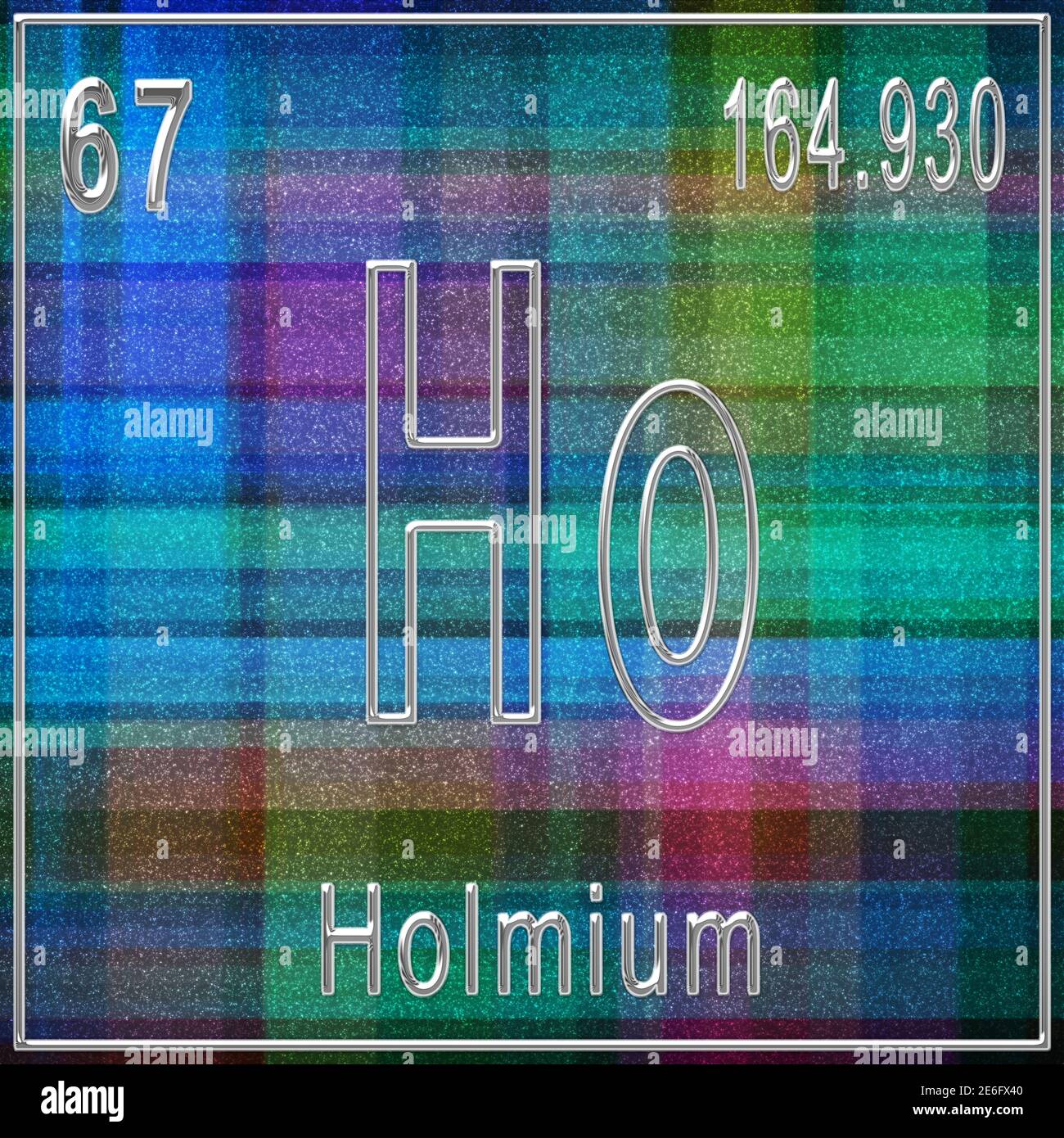 Holmium chemical element, Sign with atomic number and atomic weight ...
