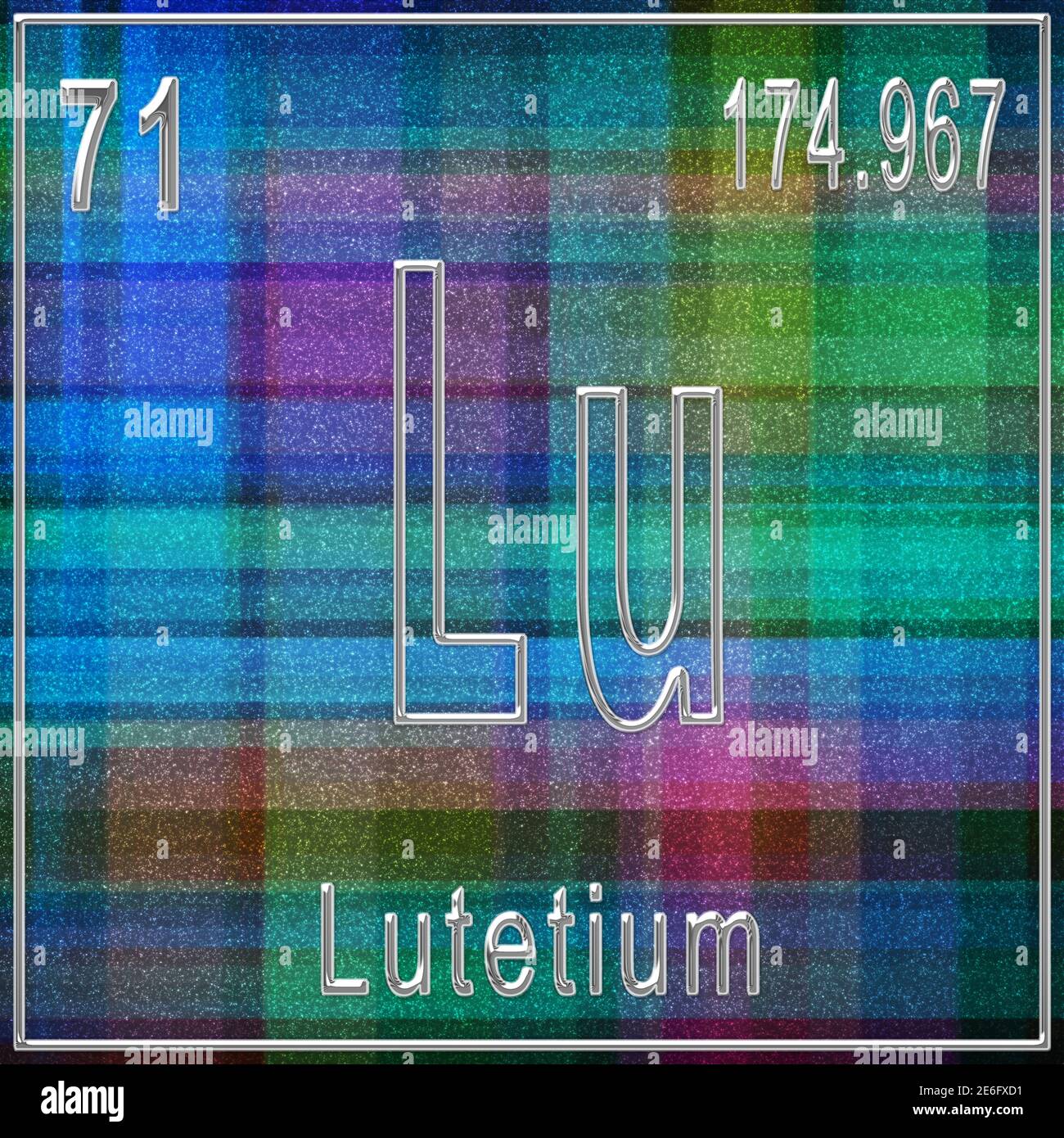 Lutetium chemical element, Sign with atomic number and atomic weight ...