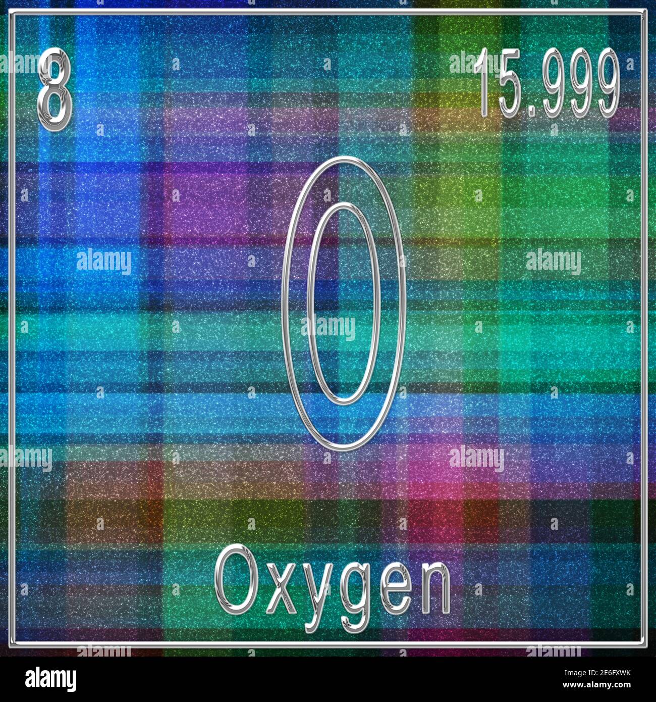 Oxygen chemical element, Sign with atomic number and atomic weight ...