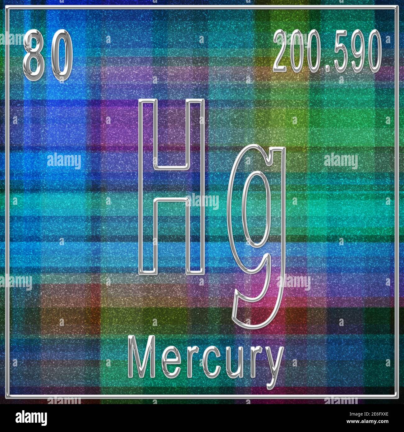 Mercury chemical element, Sign with atomic number and atomic weight ...